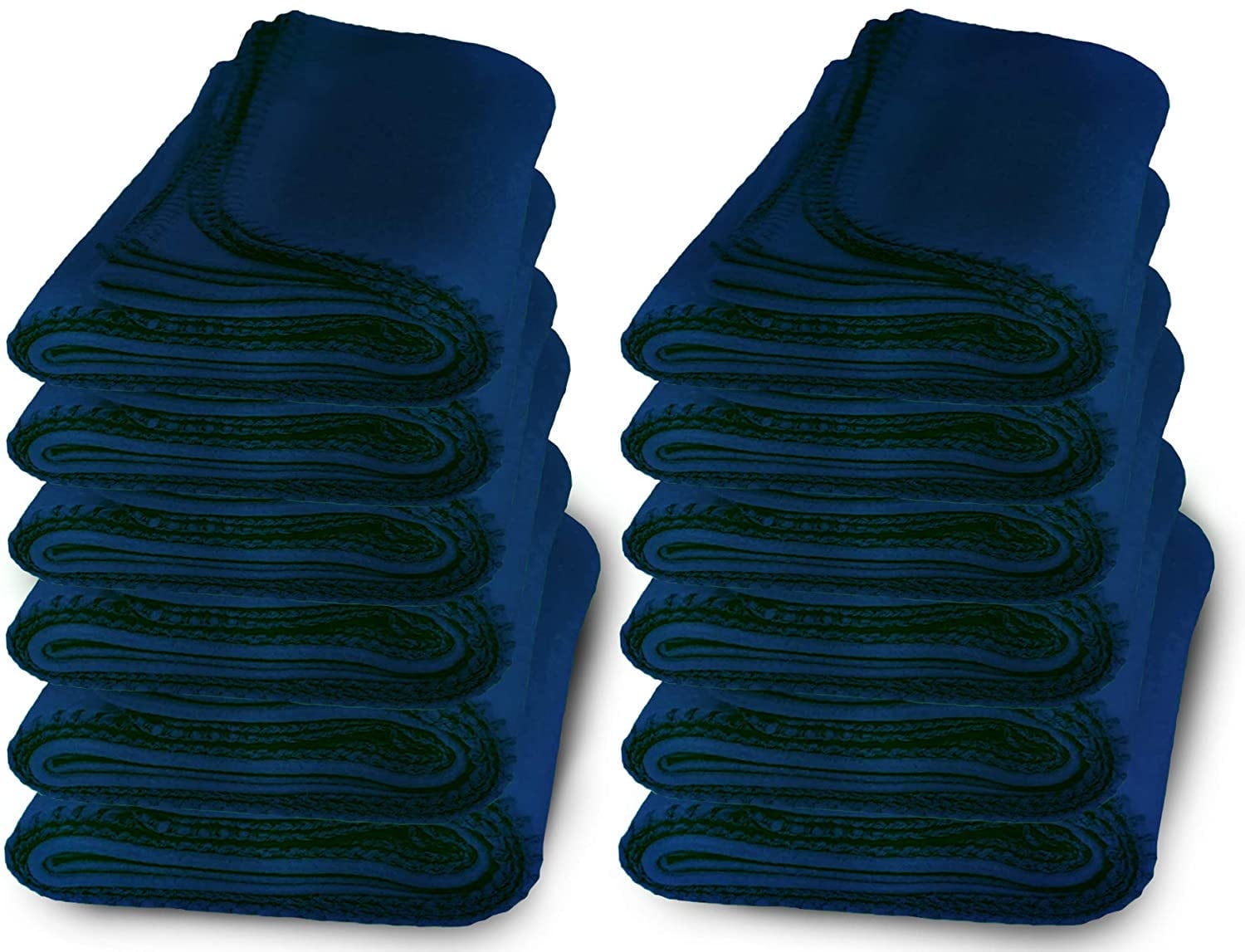 Free Shipping! 12 Pack of Bulk Soft Fleece Blankets 50 X 60, Heavy ...