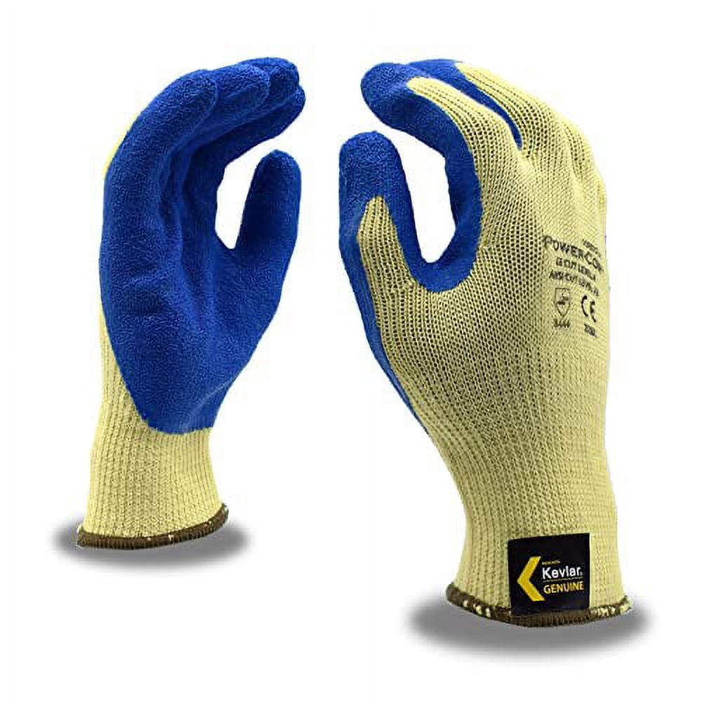Cordova 3050S Power-Cor 10-Gauge 100% Kevlar Shell Gloves, Blue Latex ...