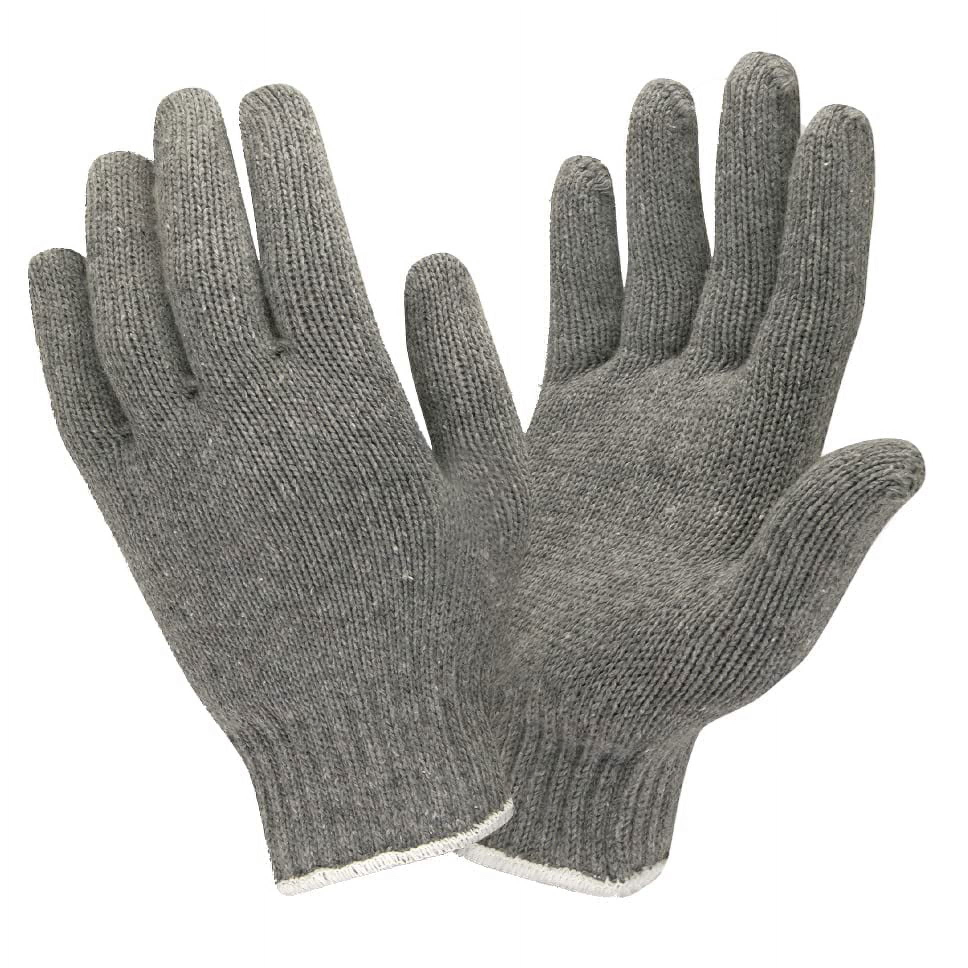 12-Pack of Cordova 3411GL Economy Weight Work Gloves, Gray, Poly/Cotton ...