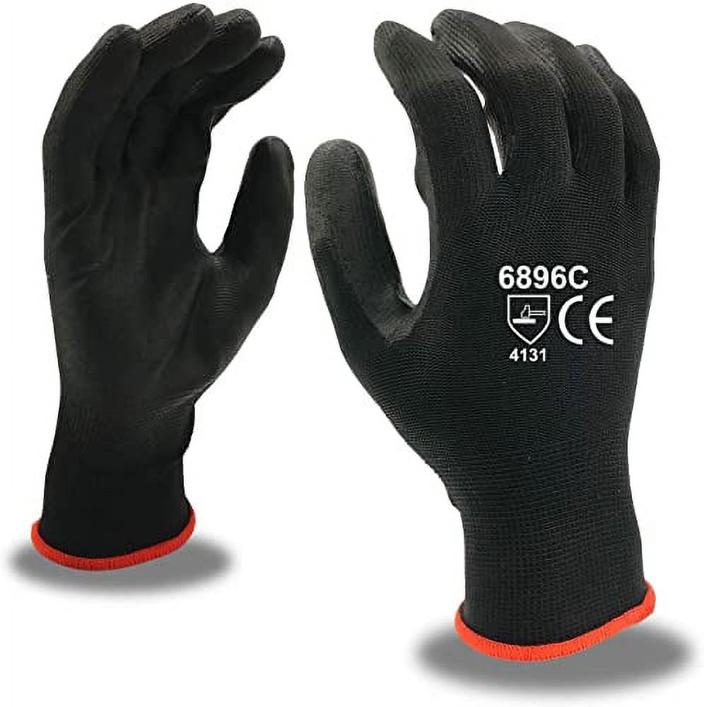 Cordova 6896CL Standard Gloves, 13-Gauge, Black Nylon Shell, Black ...