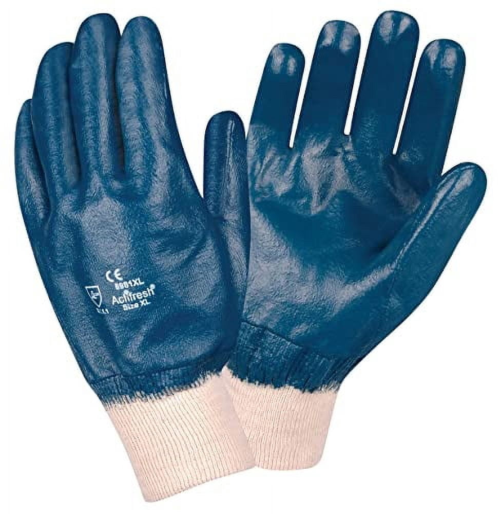12-Pack of Cordova 6981L Brawler II Premium Dipped Nitrile Work Gloves ...