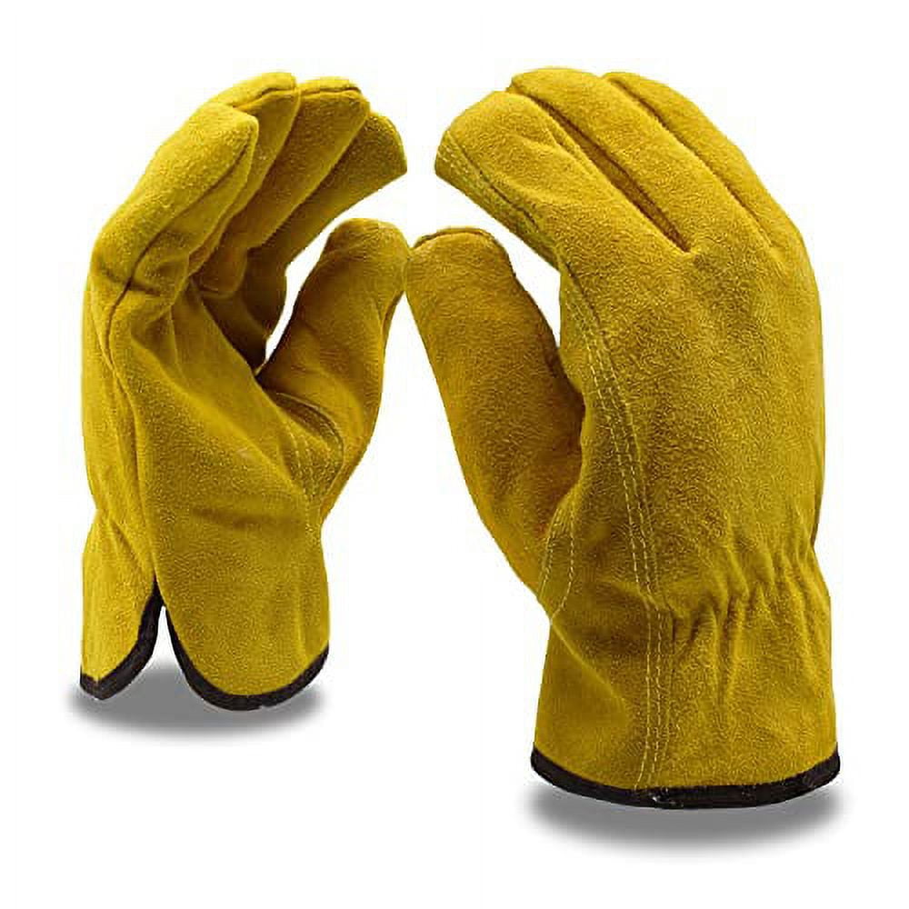 Cordova 7902L Standard Split Leather Driver Gloves, Shirred Elastic ...