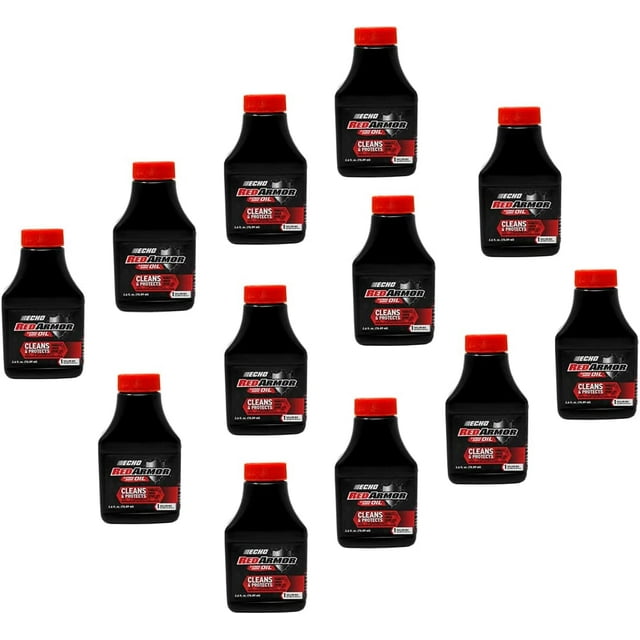 12 Pack of Echo Red Armor 2-Stroke Engine Oil 2.6 oz Bottle 50:1 Mix ...