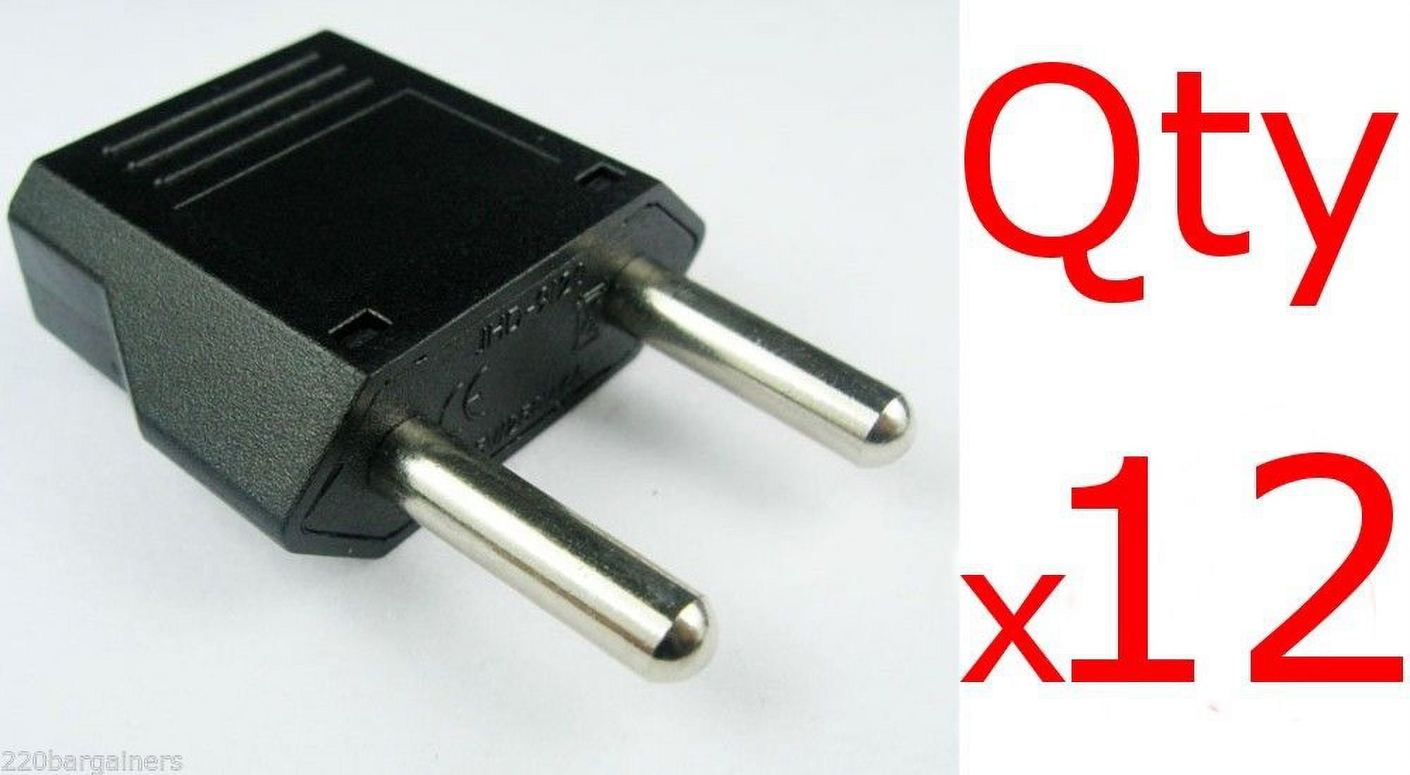 12 Pack of Europe / Asia 5mm Plug Adapters - Change US Plug Type to ...