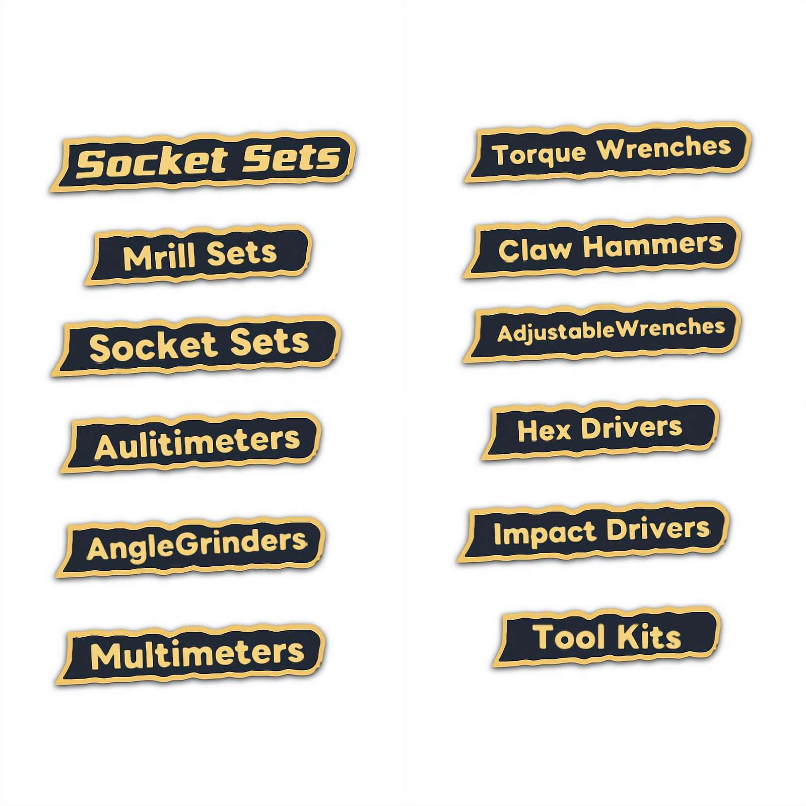 12 Pack of Magnet Toolbox Labels, 3D-Printed Tool Box Labels, General ...
