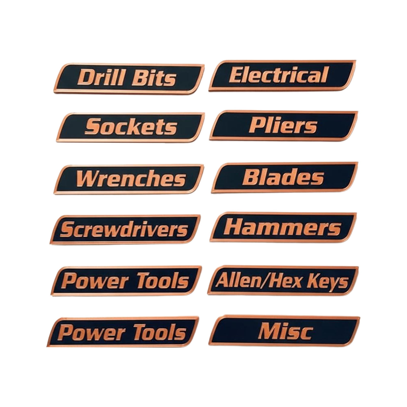 12 Pack of Magnetic Toolbox Labels, 3D-Printed Tool Box Labels for Tool ...