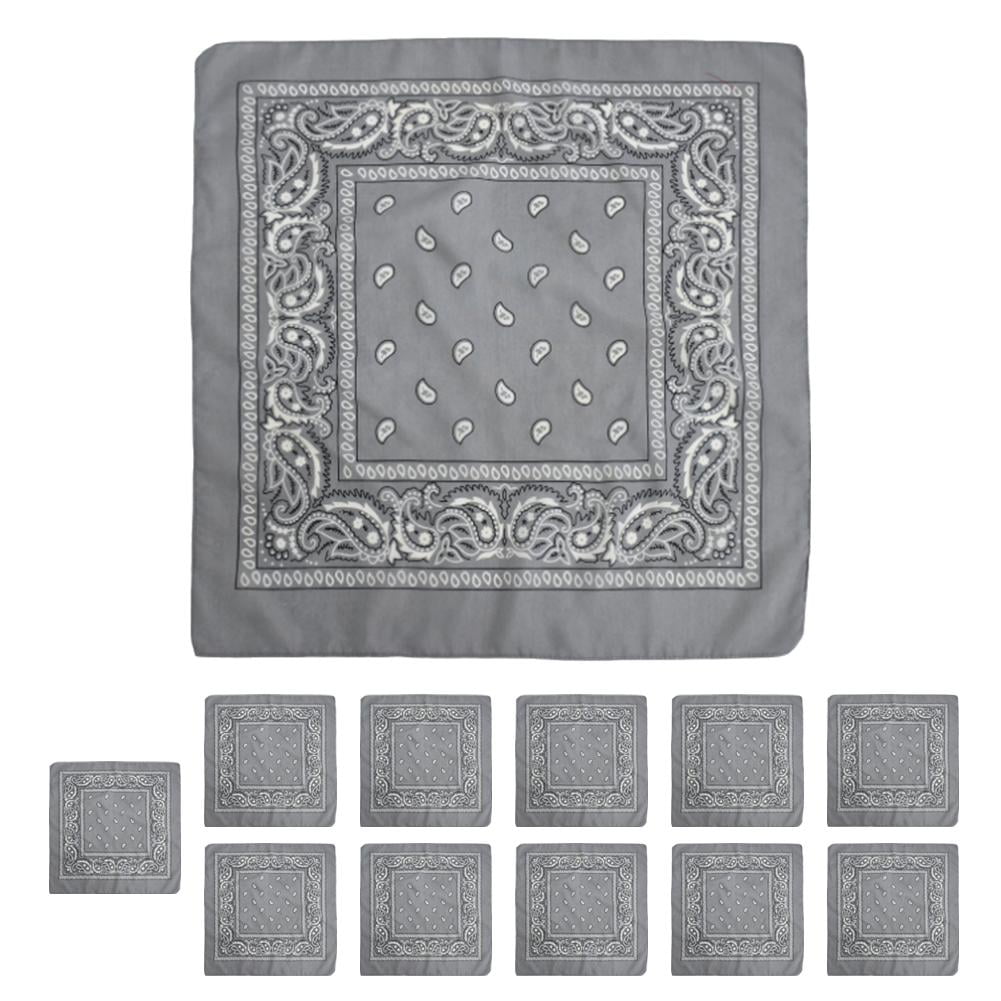12 Pack of Multi-Use Paisley Bandanas for Men, Women, and Youth ...