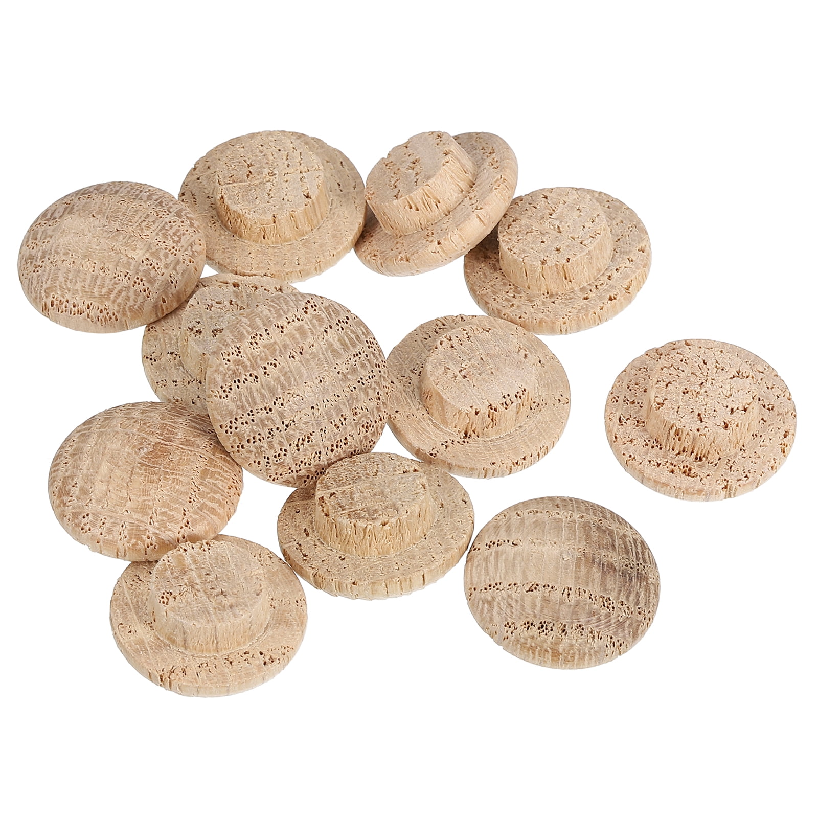 12 Packs 0.39 x 0.71 Inch Wood Hole Plugs, Wood Pocket Button Plug for ...