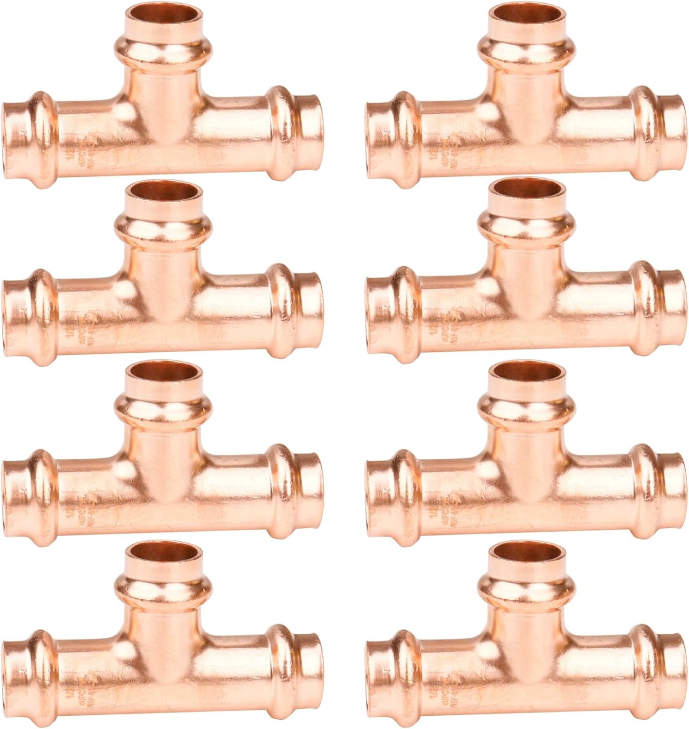12 Packs 1/2" Copper Fittings Kit,5 PCS Propress Coupling Fittings,4 ...