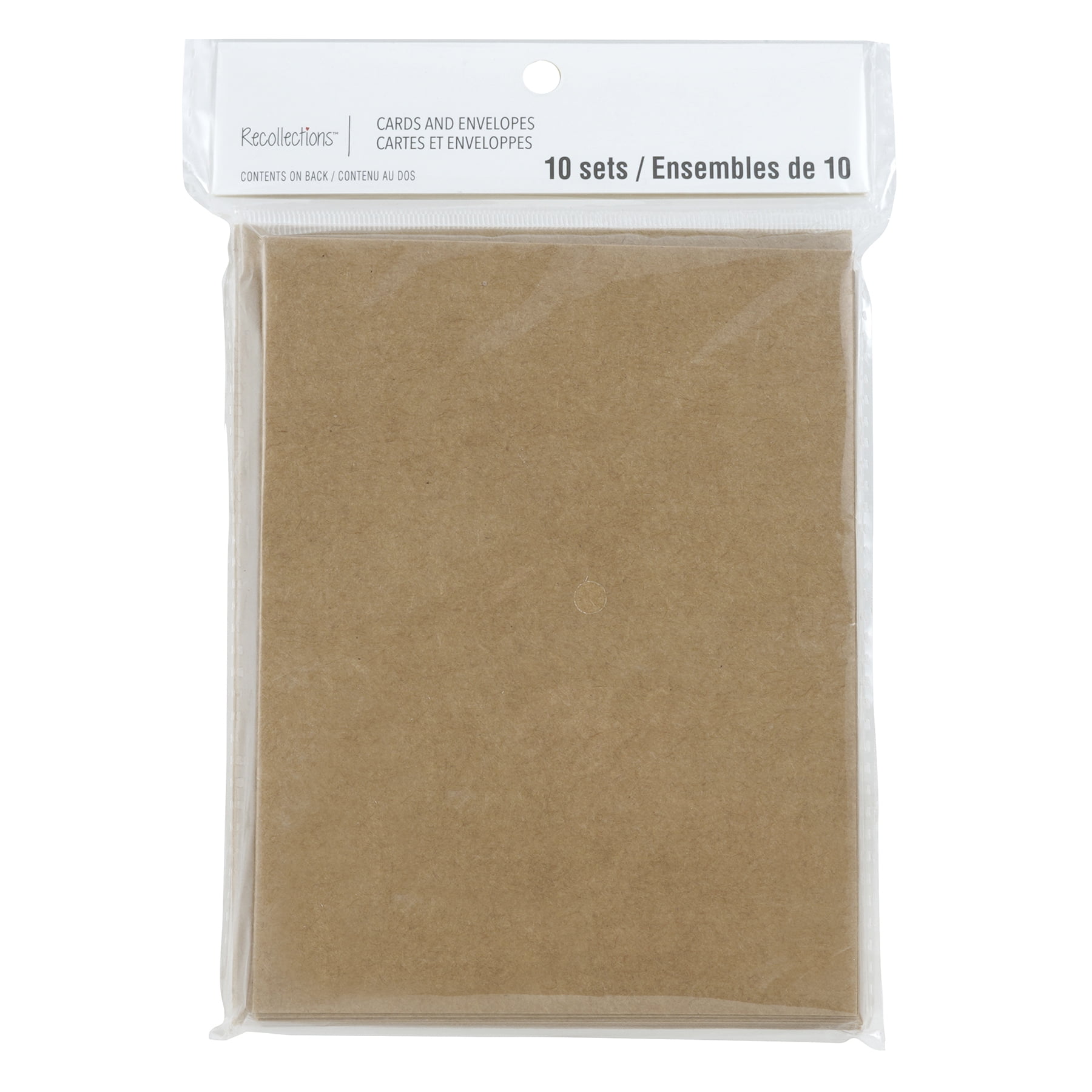 12 Packs: 10 ct. (120 total) 4.25" x 5.5" Kraft Fold Cards & Envelopes ...