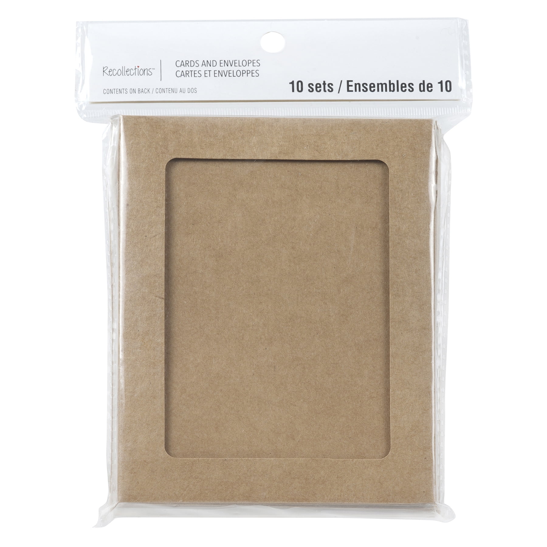 12 Packs: 10 ct. (120 total) 4.25" x 5.5" Kraft Frame Cards & Envelopes ...