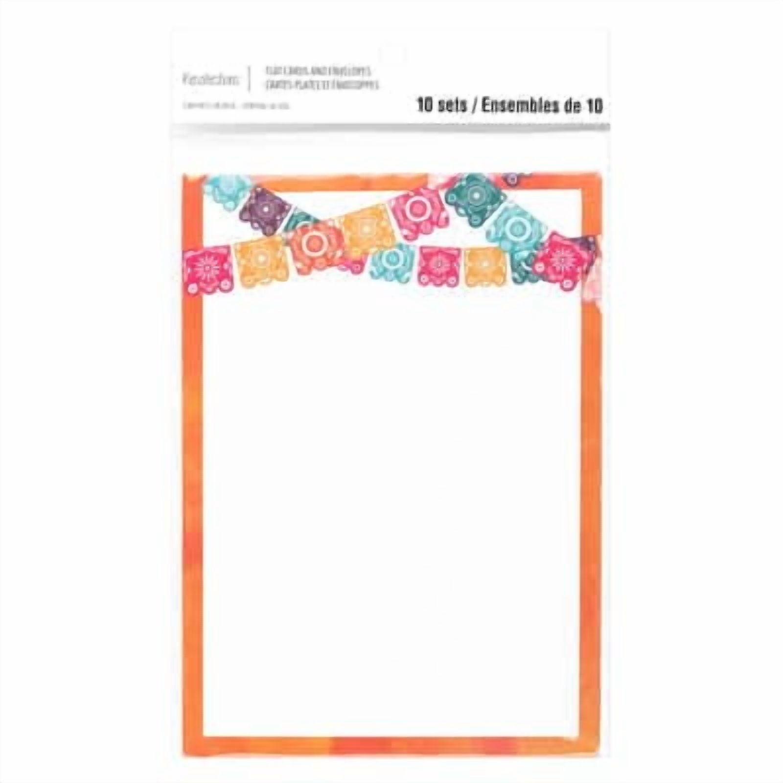 12 Packs: 10 ct. (120 total) 5" x 7" Fiesta Flat Cards & Envelopes by ...