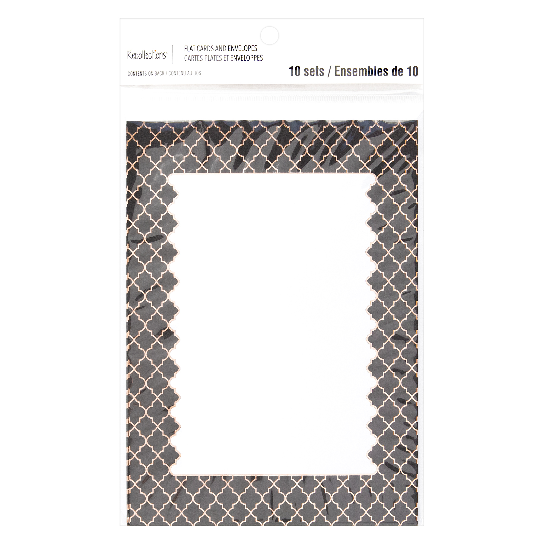 12 Packs: 10 ct. (120 total) 5" x 7" Gold Geometric Flat Cards ...