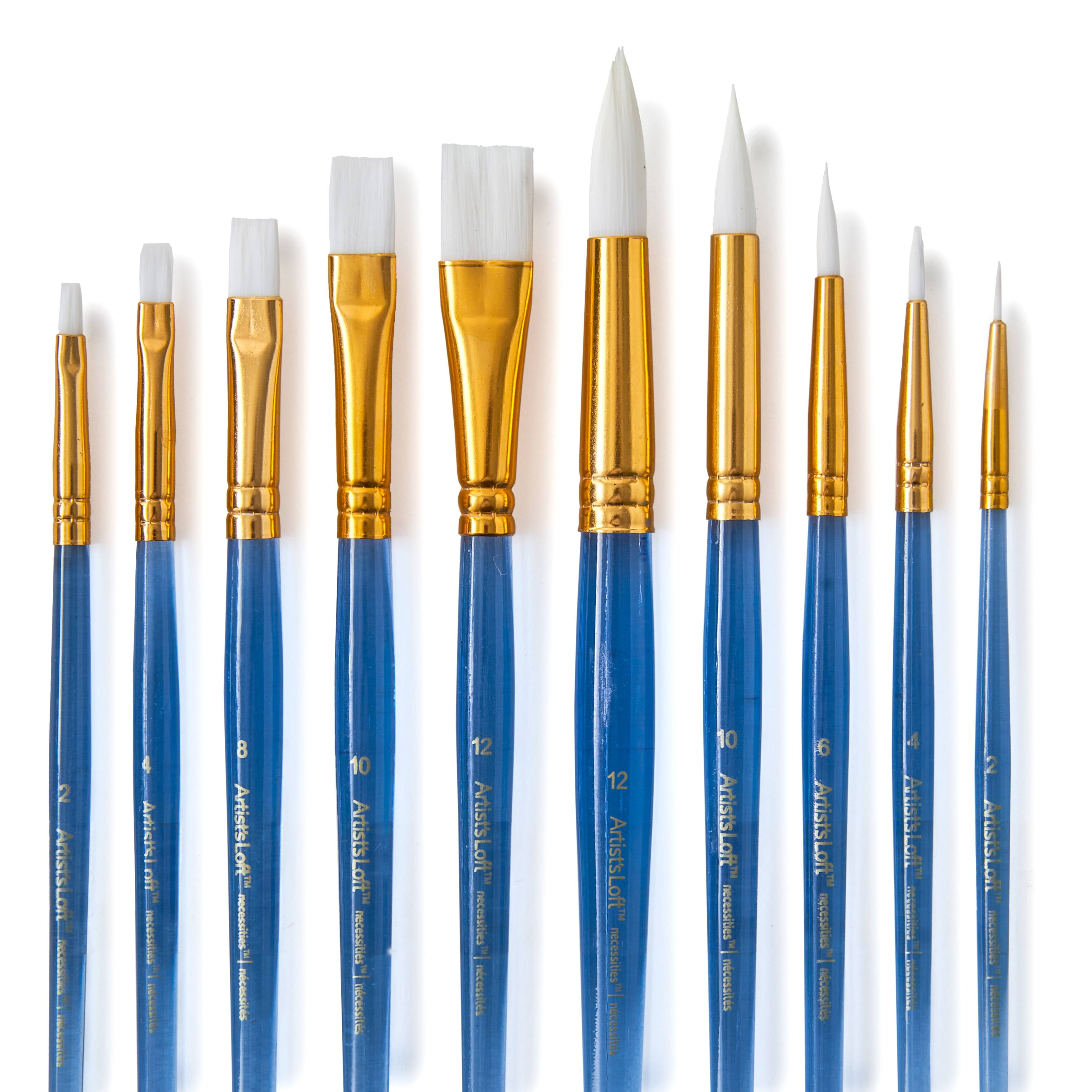 12 Packs: 10 ct. (120 total) Necessities™ White Synthetic Acrylic Round ...