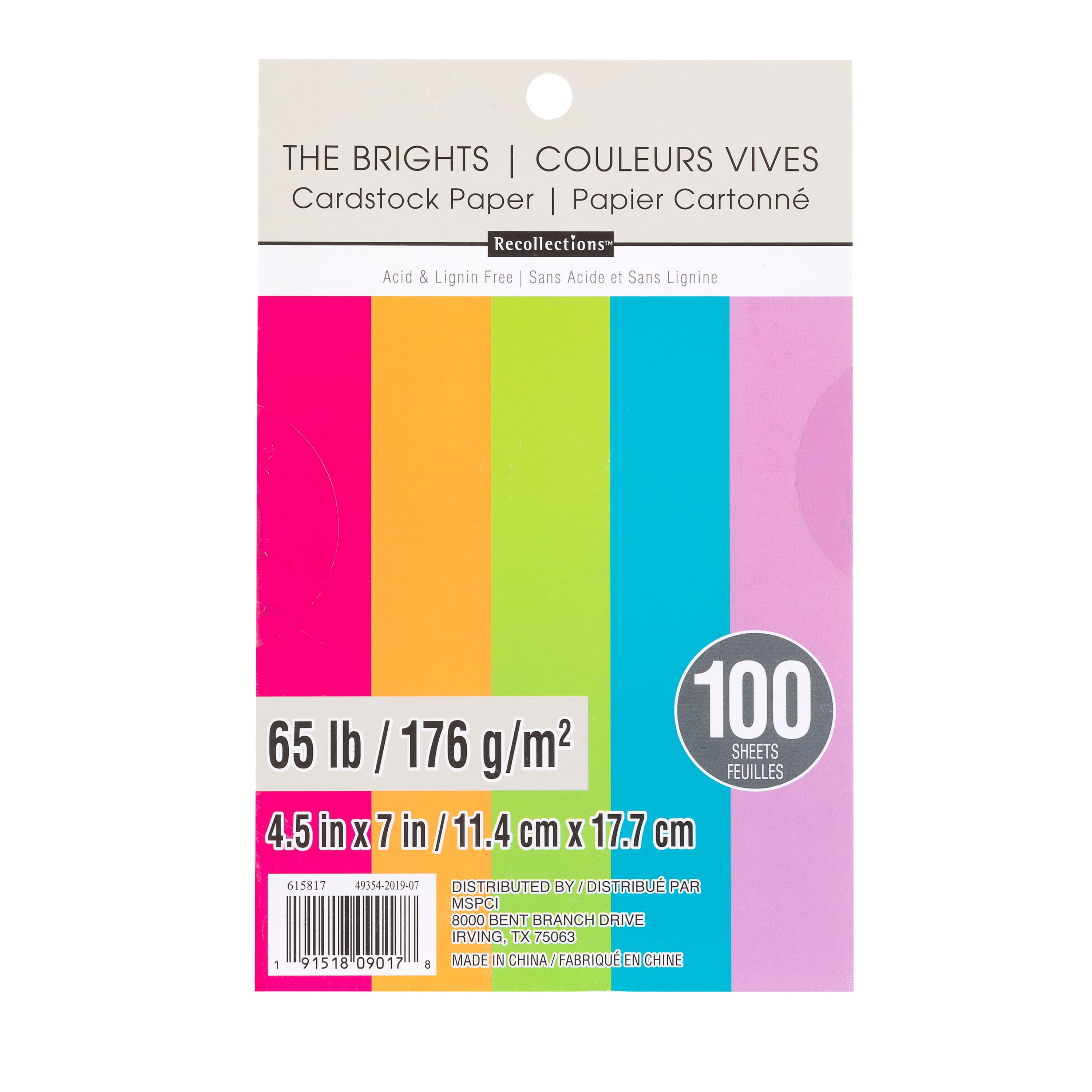 12 Packs: 100ct. (1,200 total) The Brights 4.5" x 7" Cardstock Pack by ...