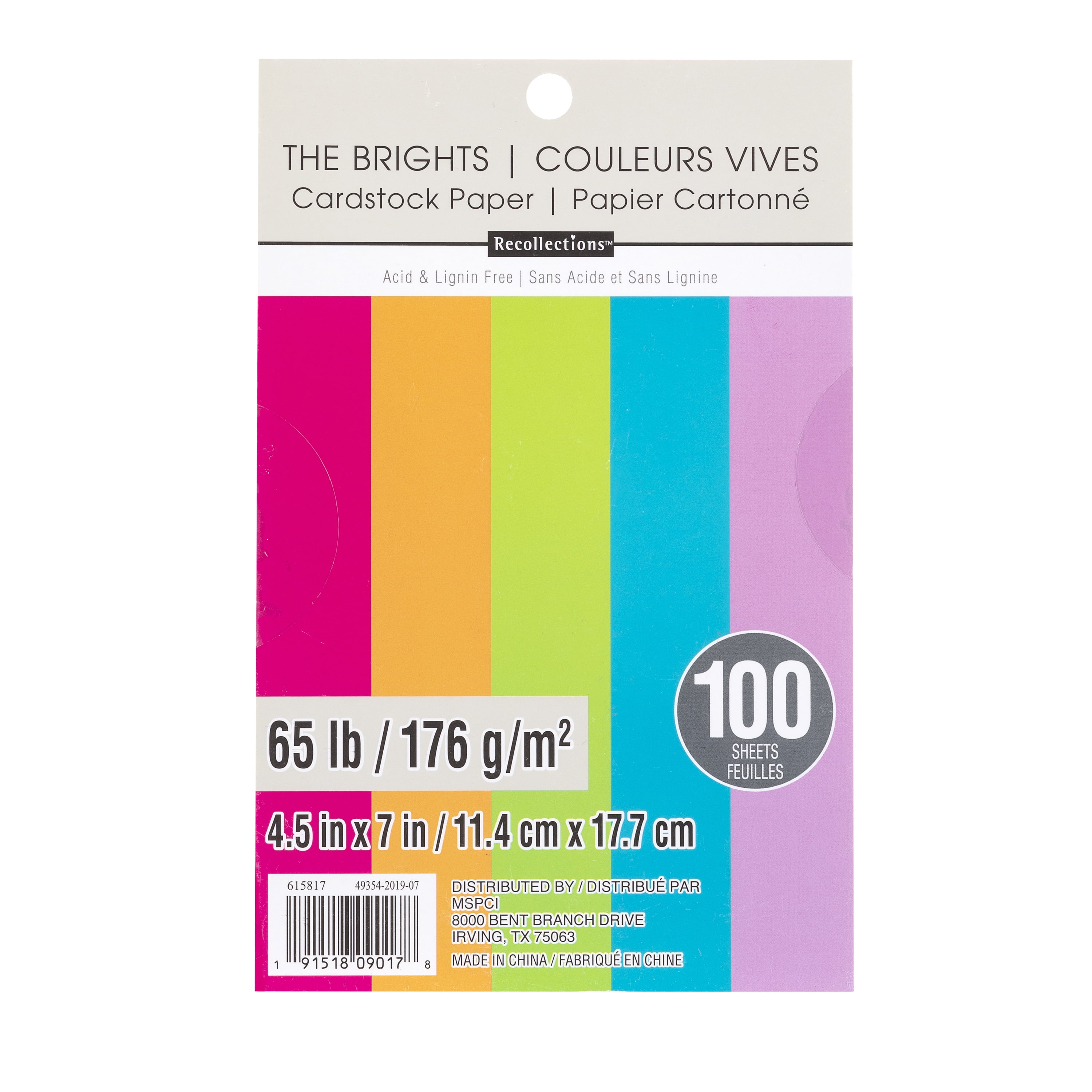 12 Packs: 100ct. (1,200 total) The Brights 4.5" x 7" Cardstock Pack by ...