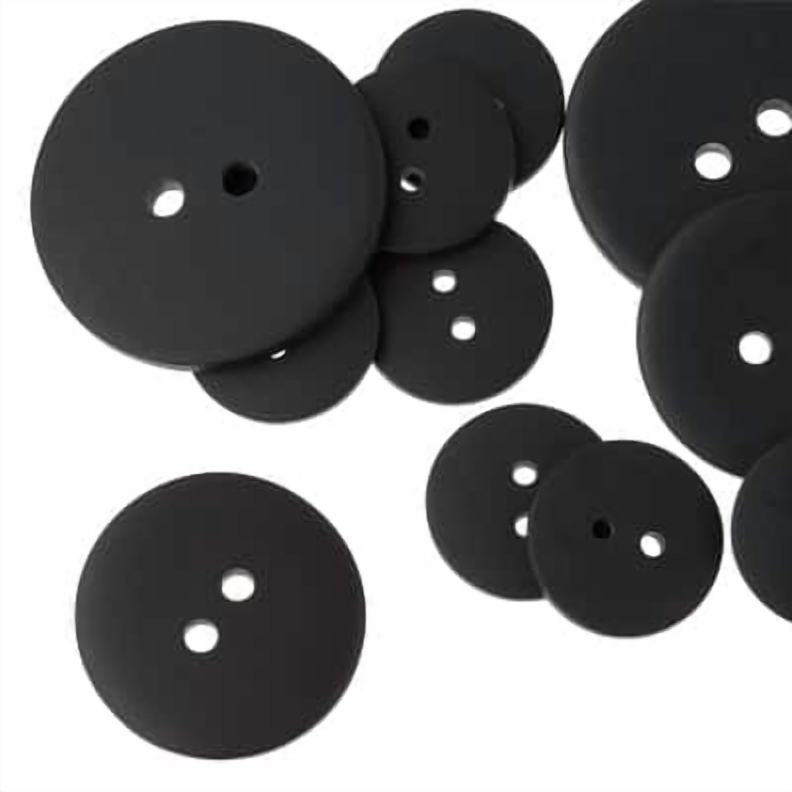 12 Packs: 11 ct. (132 total) Favorite Findings™ Jet Black Buttons ...