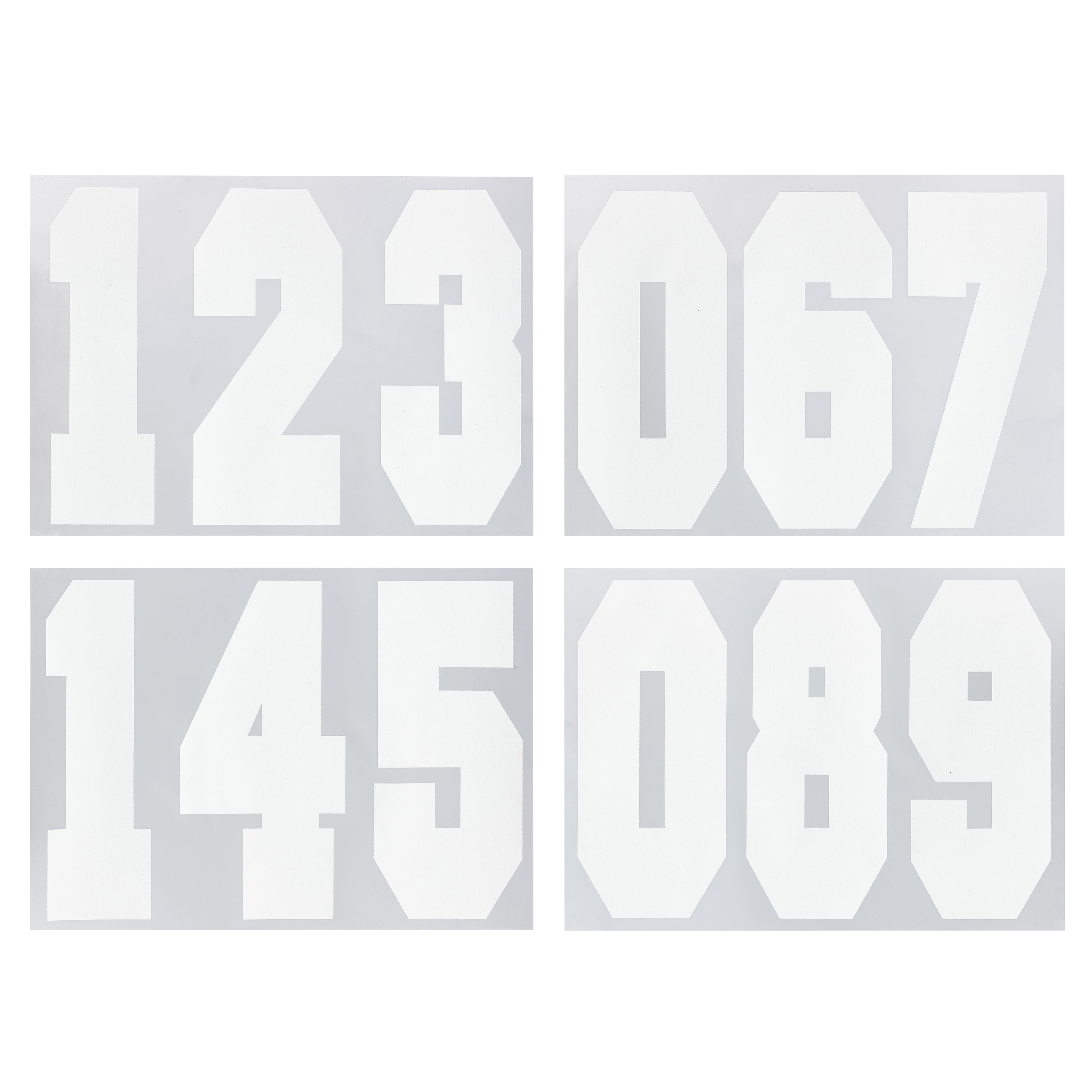 12 Packs: 12 ct. (144 total) 8" Iron-On White Numbers by Imagin8 ...