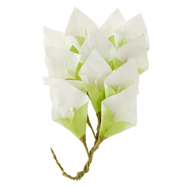 12 Packs: 12 ct. (144 total) Calla Lily Paper Flowers by Recollections ...