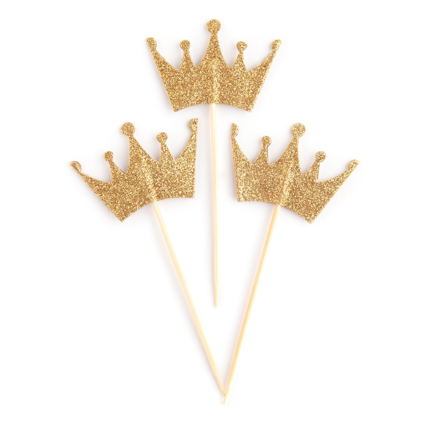 12 Packs: 12 ct. (144 total) Gold Crown Treat Toppers by Celebrate It ...