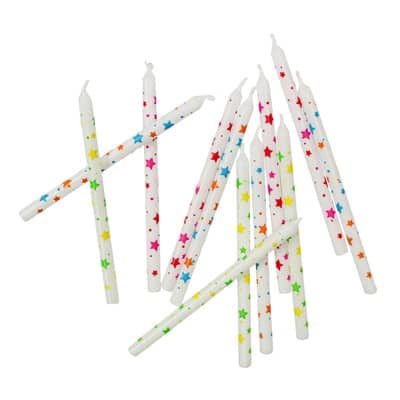 12 Packs: 12 ct. (144 total) Multicolored Stars Birthday Candles by ...