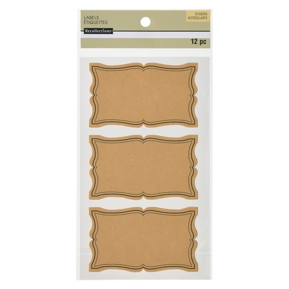 Recollections Rectangular Kraft Paper Labels, 12 Packs: 12 ct. (144 ...