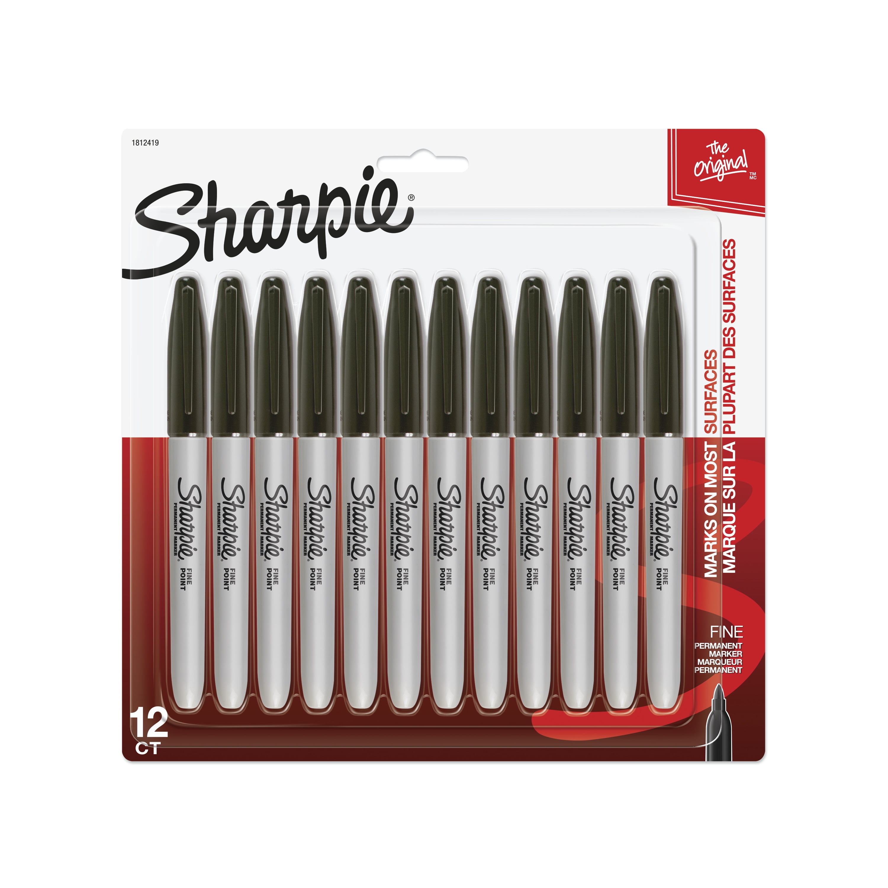 12 Packs: 12 ct. (144 total) Sharpie® Fine Point Black Permanent ...