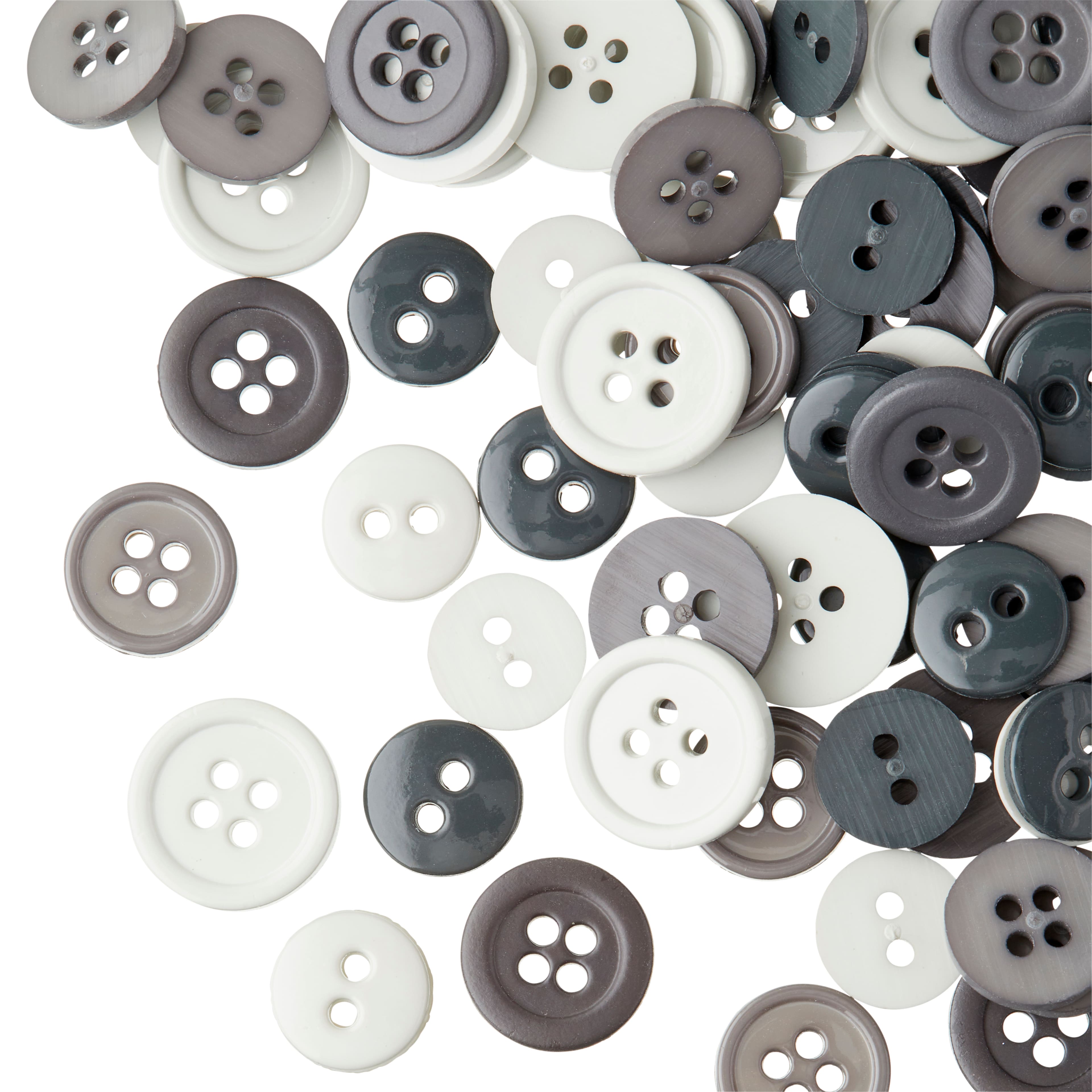 12 Packs: 120 ct. (1,440 total) Colors We Love Cloudy Buttons by Loops ...