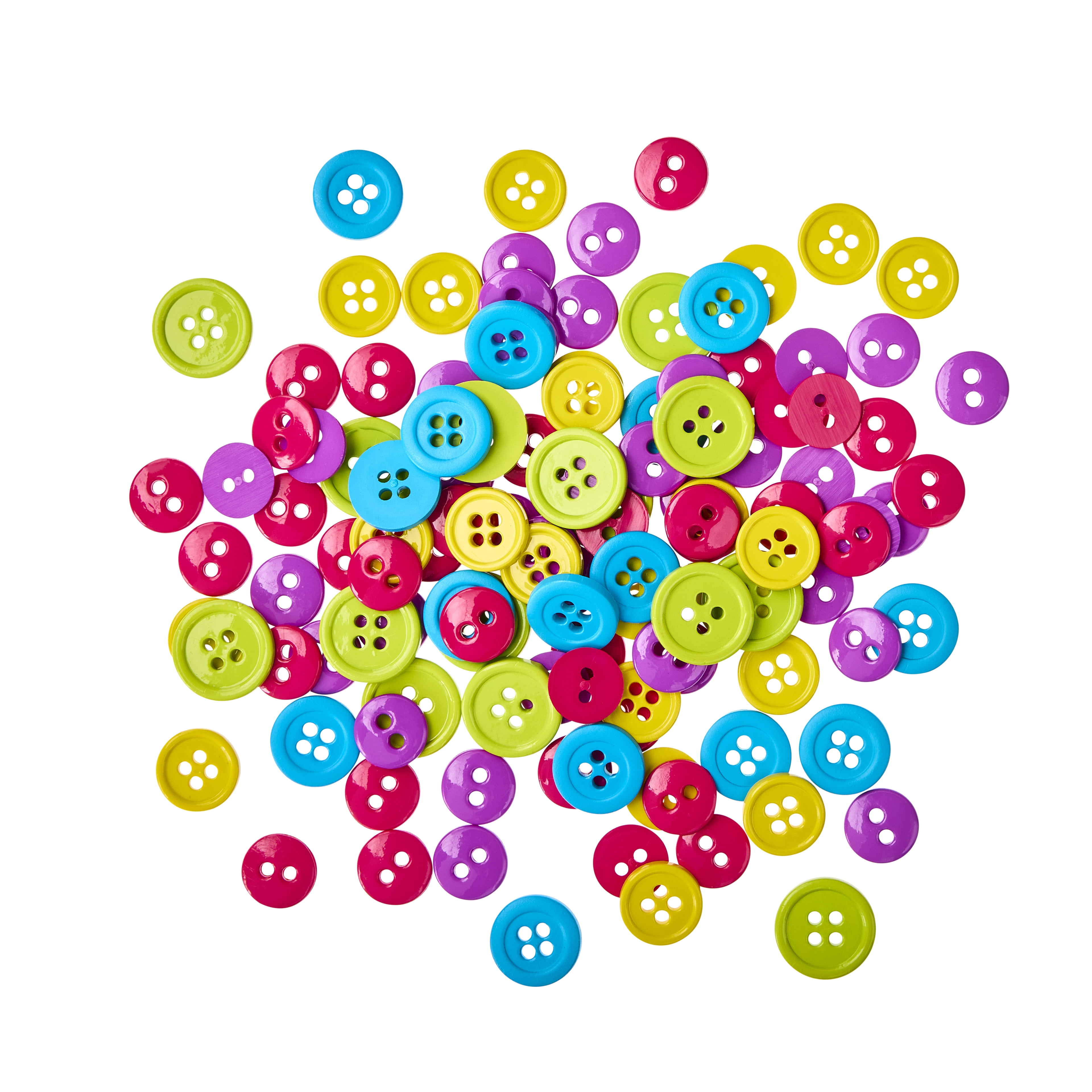 12 Packs: 120 ct. (1,440 total) Favorite Findings™ Neon Fun Buttons ...