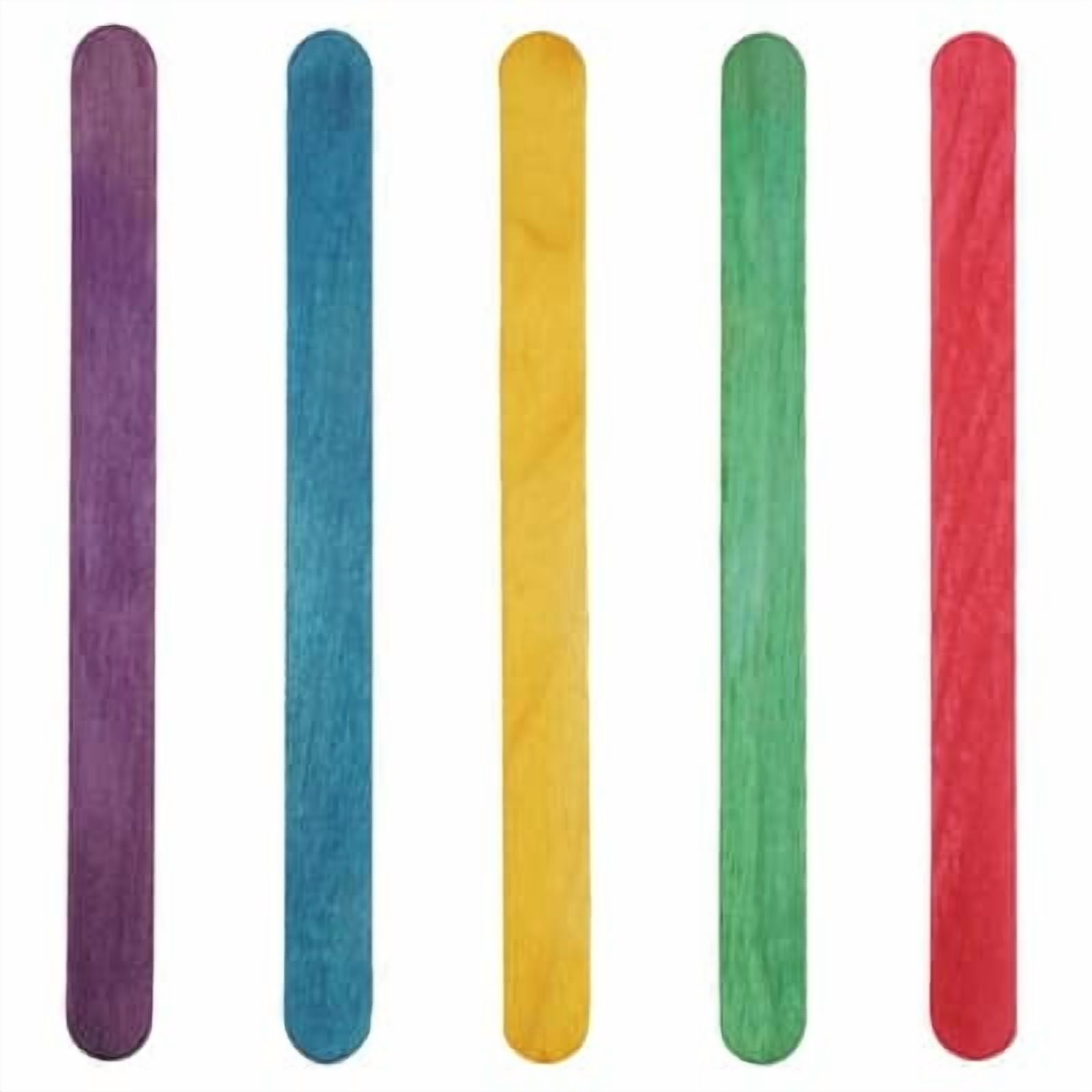 12 Packs: 125 ct. (1,500 total) Multicolor Wood Craft Sticks by ...