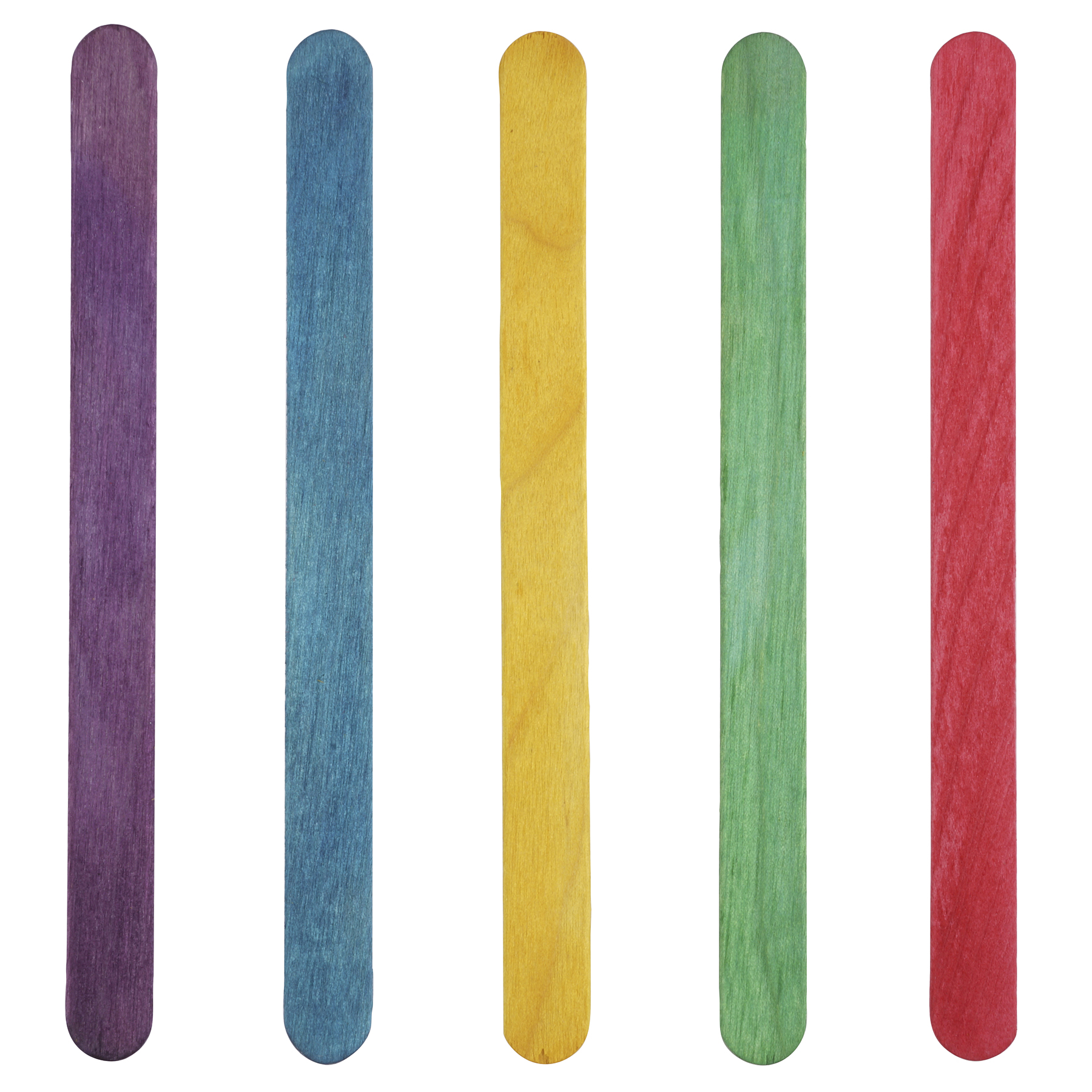 12 Packs: 125 ct. (1,500 total) Multicolor Wood Craft Sticks by ...