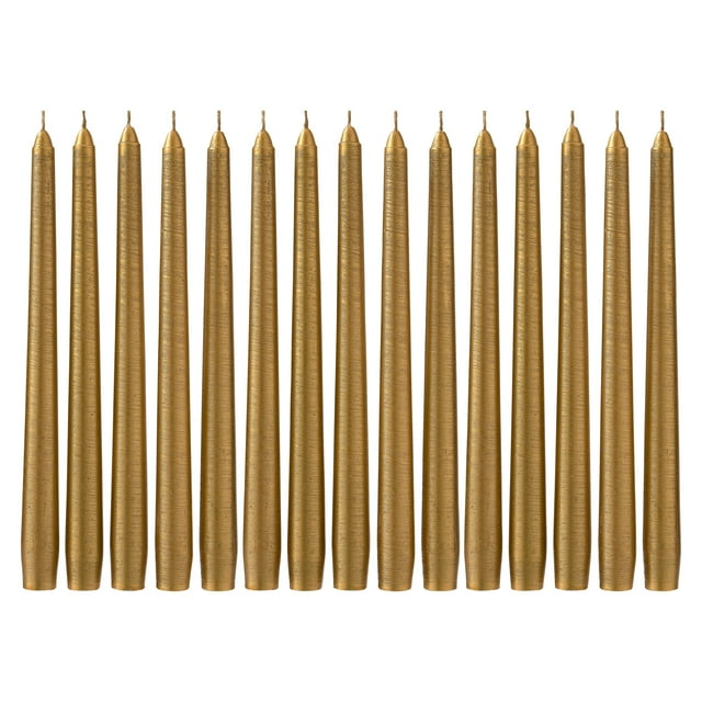 12 Packs: 15 ct. (180 total) Basic Elements™ 10" Gold Taper Candles by ...