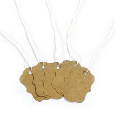 JAM Paper Mini Orange Paper Gift Tags, with String 1.75" x 1.09" x 2 ...