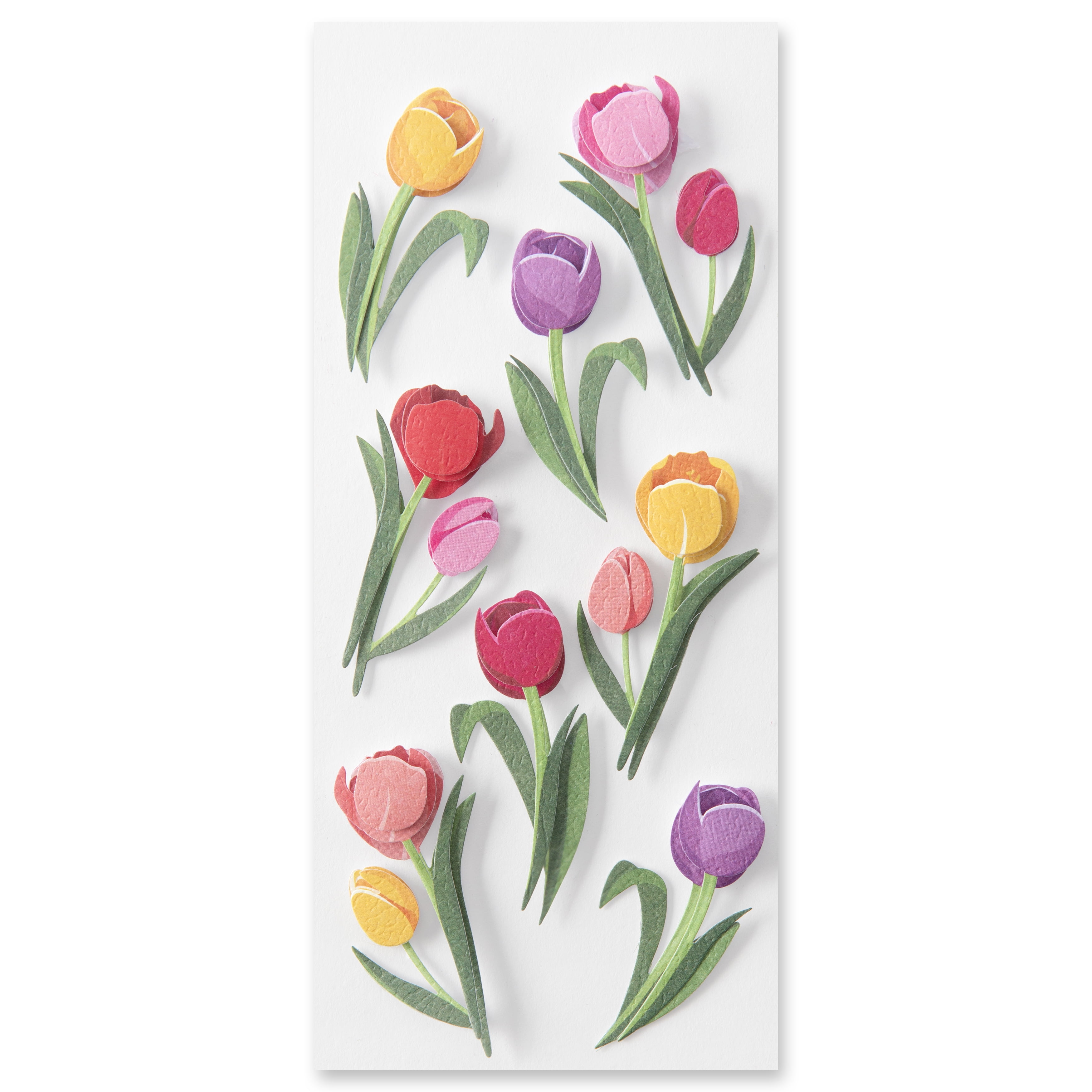 12 Packs: 16 ct. (192 total) Tulip Floral Dimensional Stickers by ...