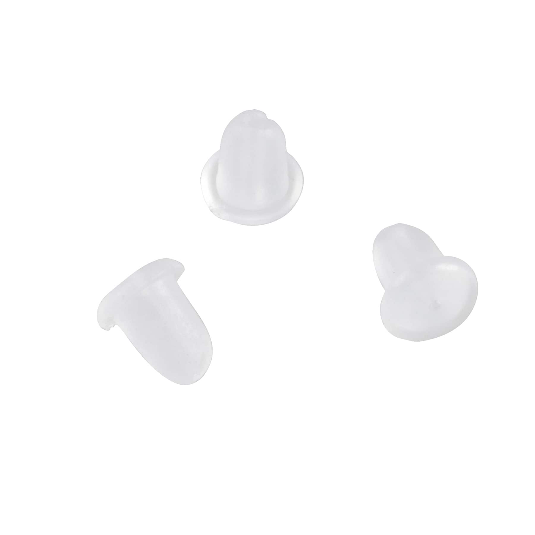 12 Packs: 170 ct. (2040 total) Plain Plastic Clear Earring Backs by ...