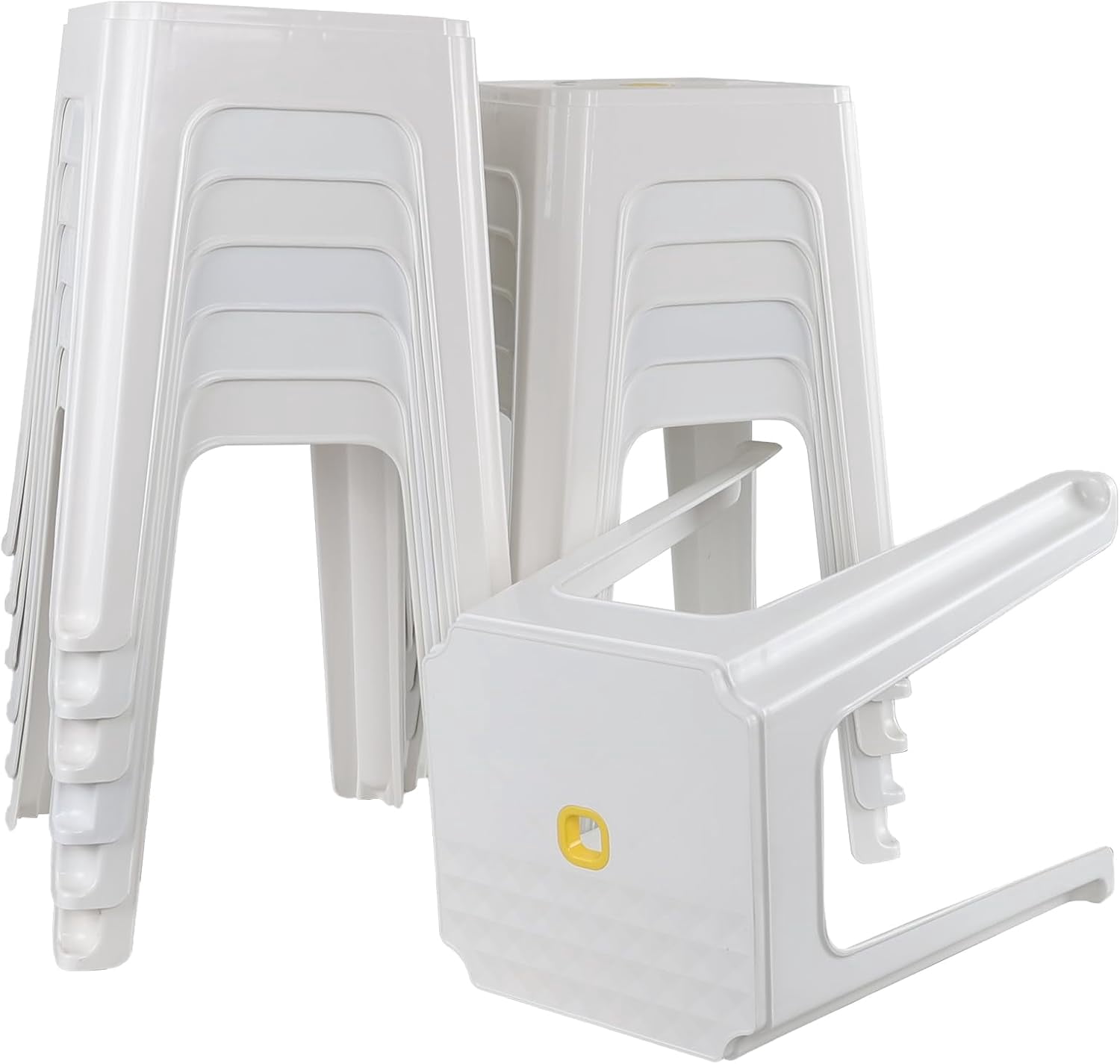 12 Packs 18.7" Height Square Plastic Stool, Stackable Plastic Seat ...