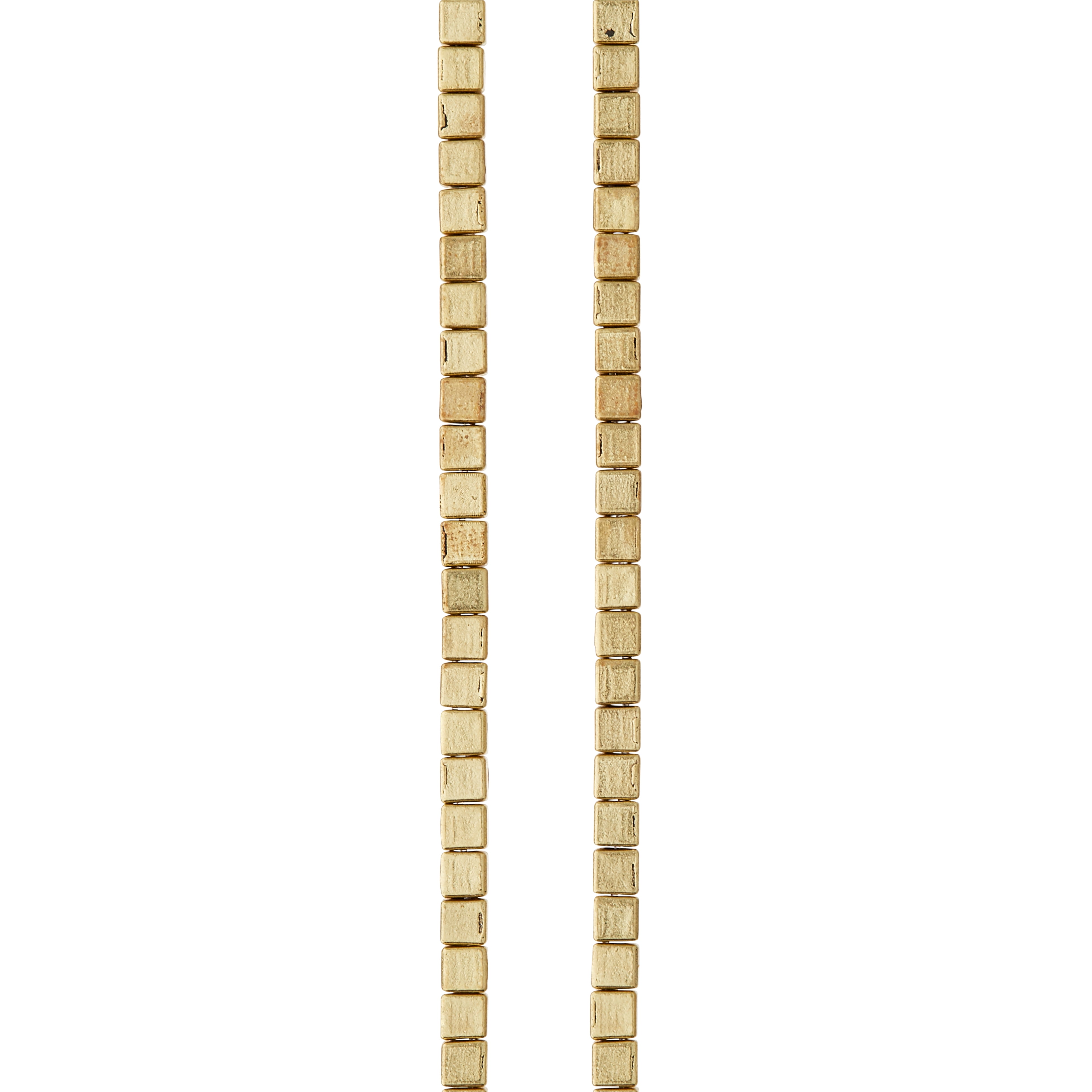 12 Packs: 2 ct. (24 total) Hamilton Gold Antique Cube Beads - 4mm by ...