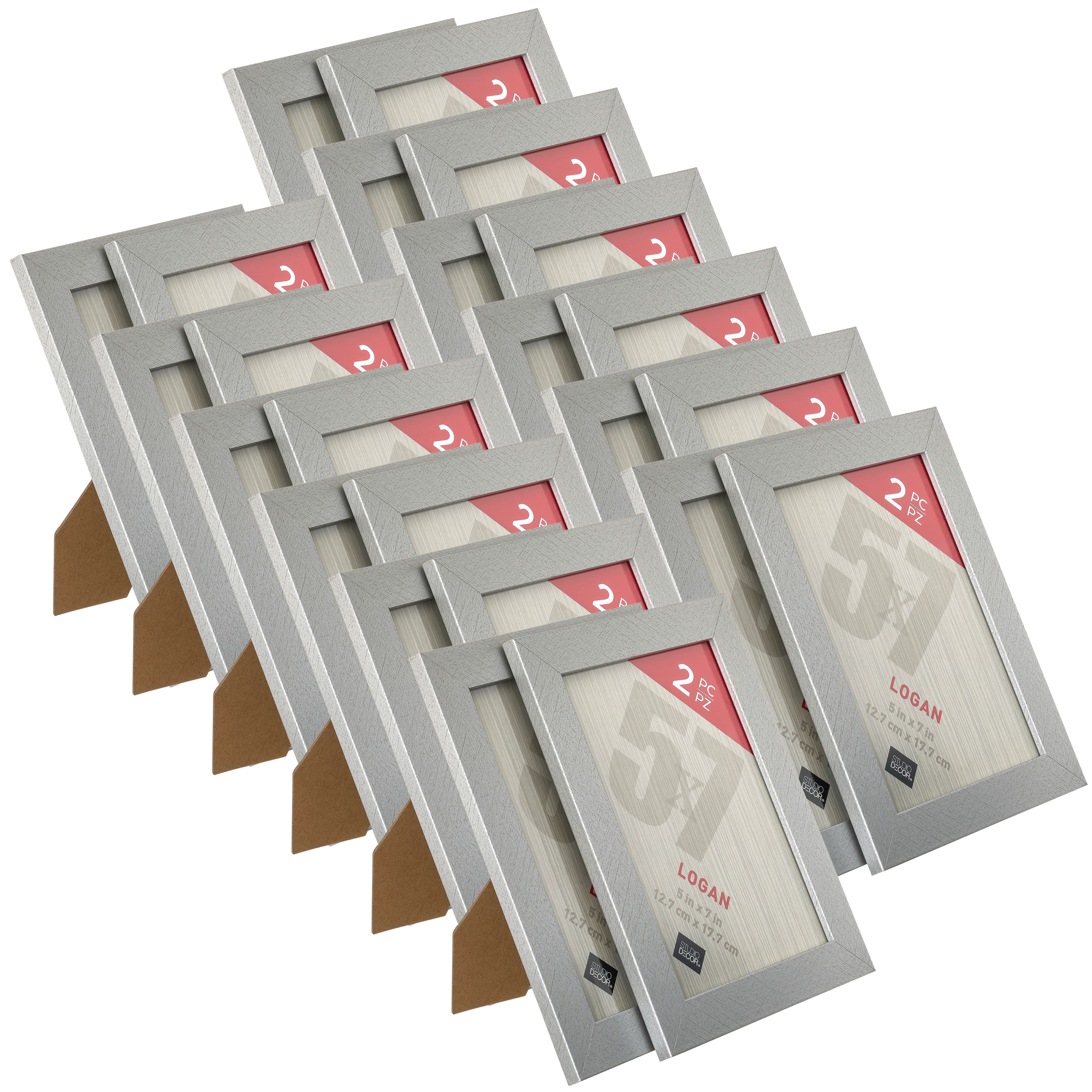 12 Packs: 2 ct. (24 total) Silver Tabletop Frames - Logan by Studio ...