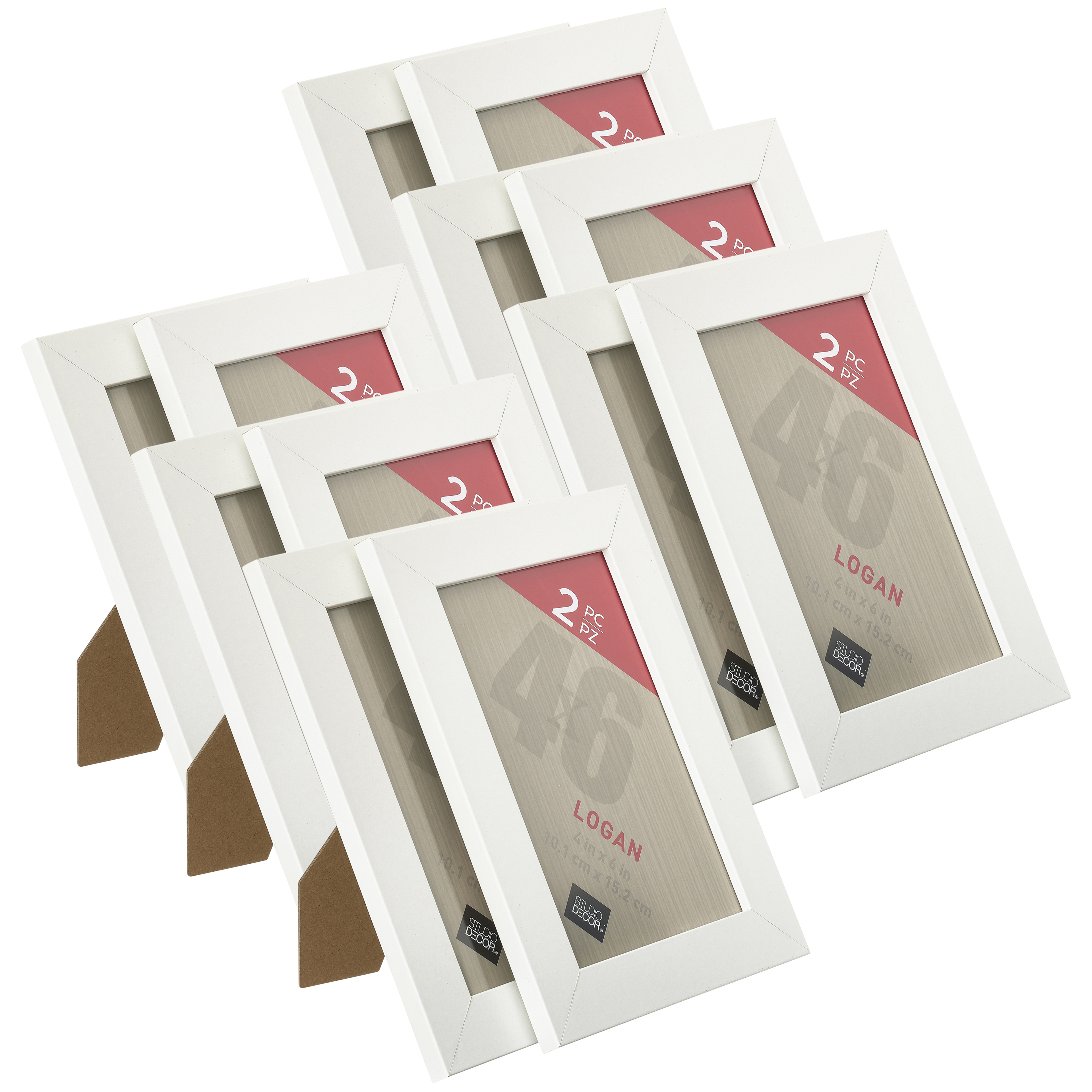 12 Packs: 2 ct. (24 total) White Tabletop Frames - Logan by Studio ...