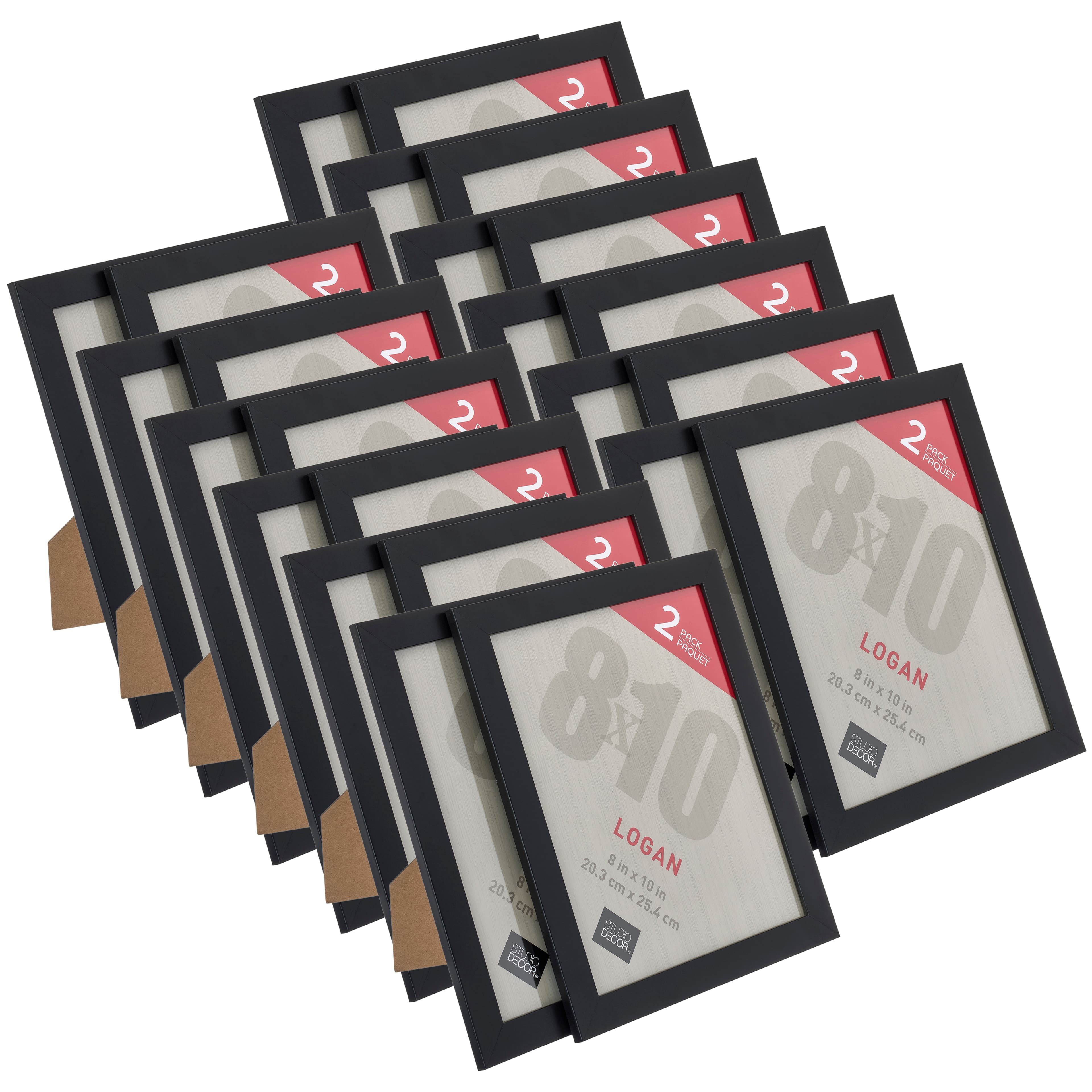 Studio Decor Wood 8" x 10" Tabletop Frames, Logan, 12 Packs: 2 ct. (24 ...