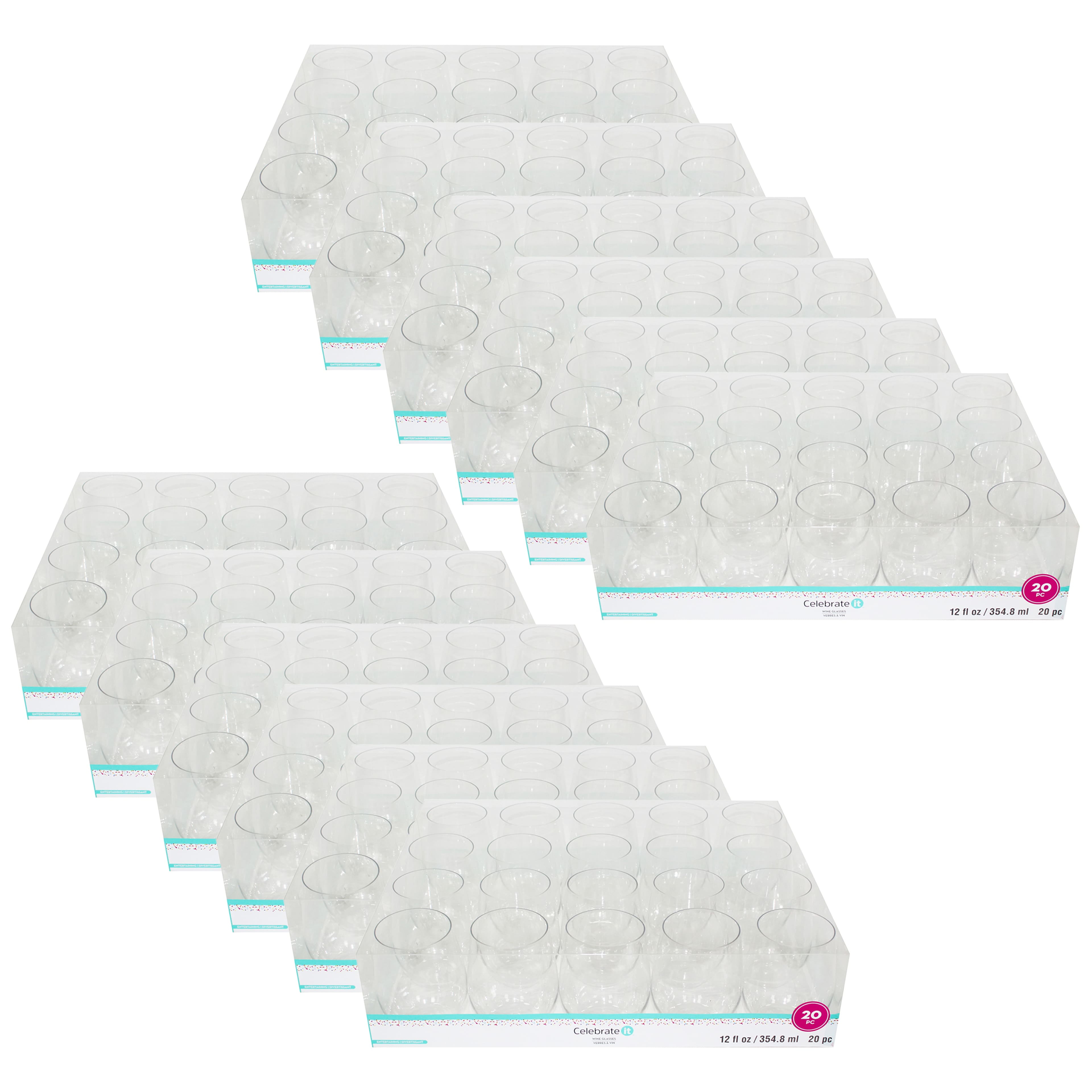 12 Packs 20 Ct 240 Total 12oz Stemless Wine Glasses By Celebrate It™