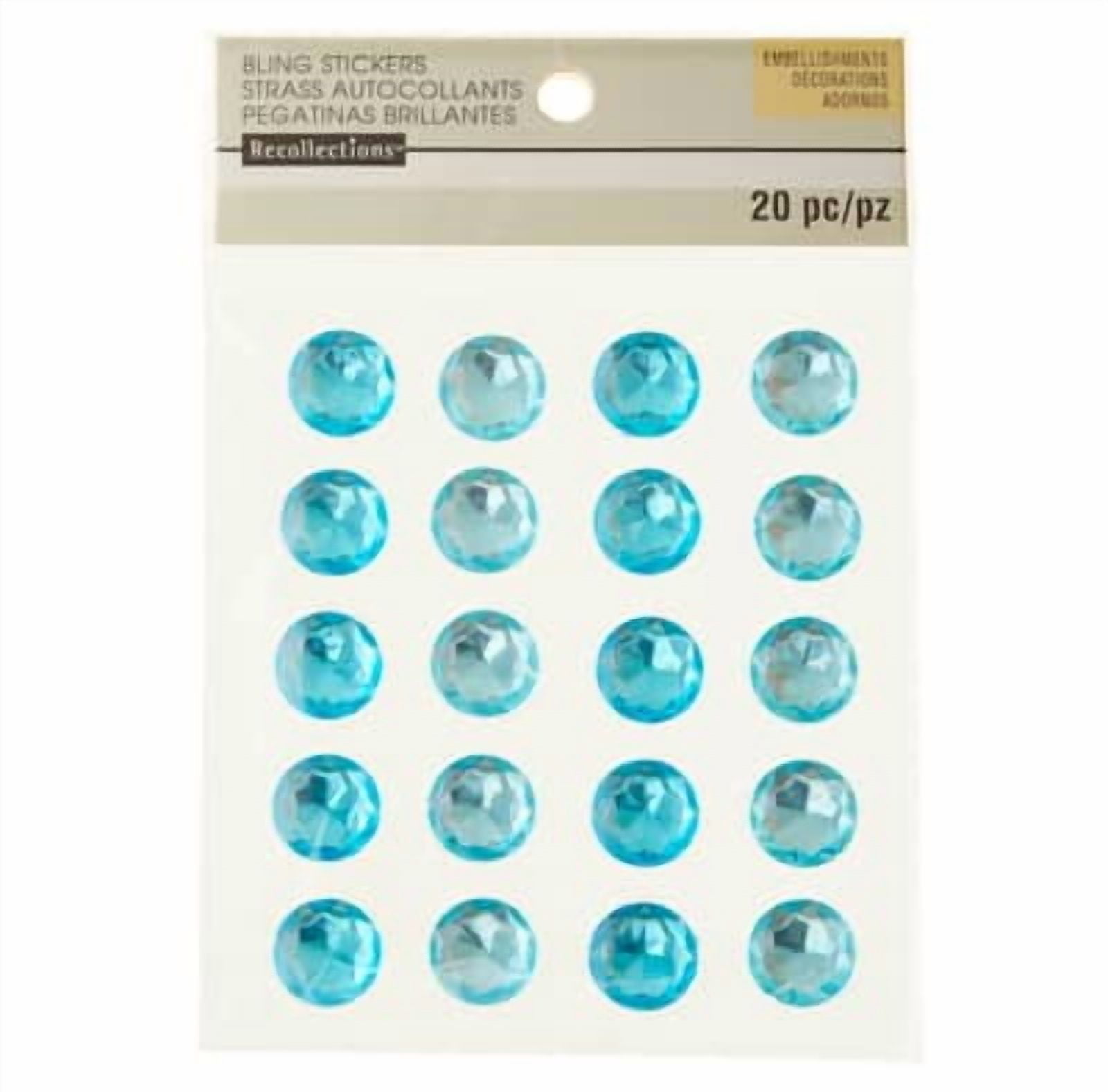 12 Packs: 20 ct. (240 total) Blue Combo Rhinestone Stickers by ...