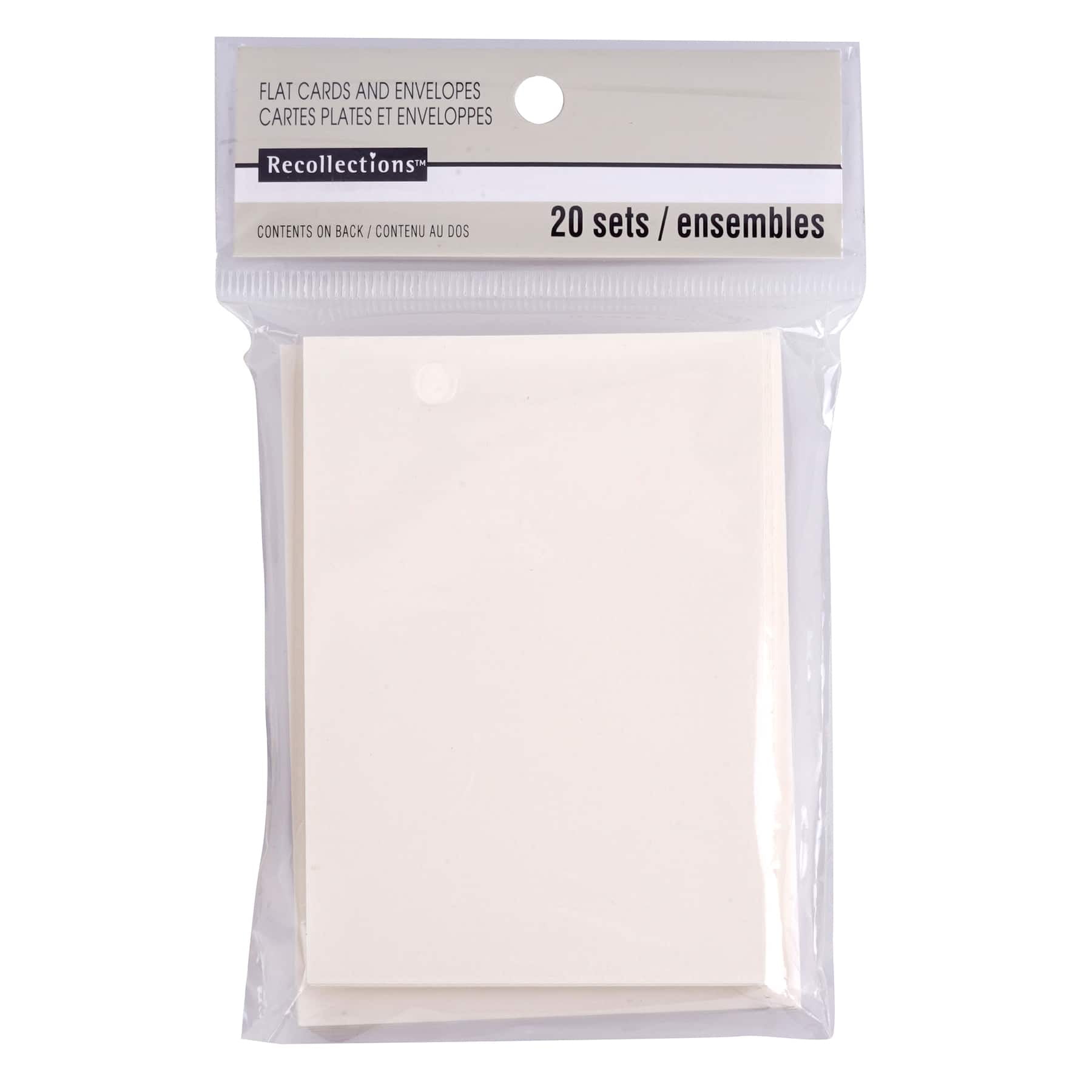 12 Packs: 20 ct. (240 total) Ivory Cards & Envelopes by Recollections ...