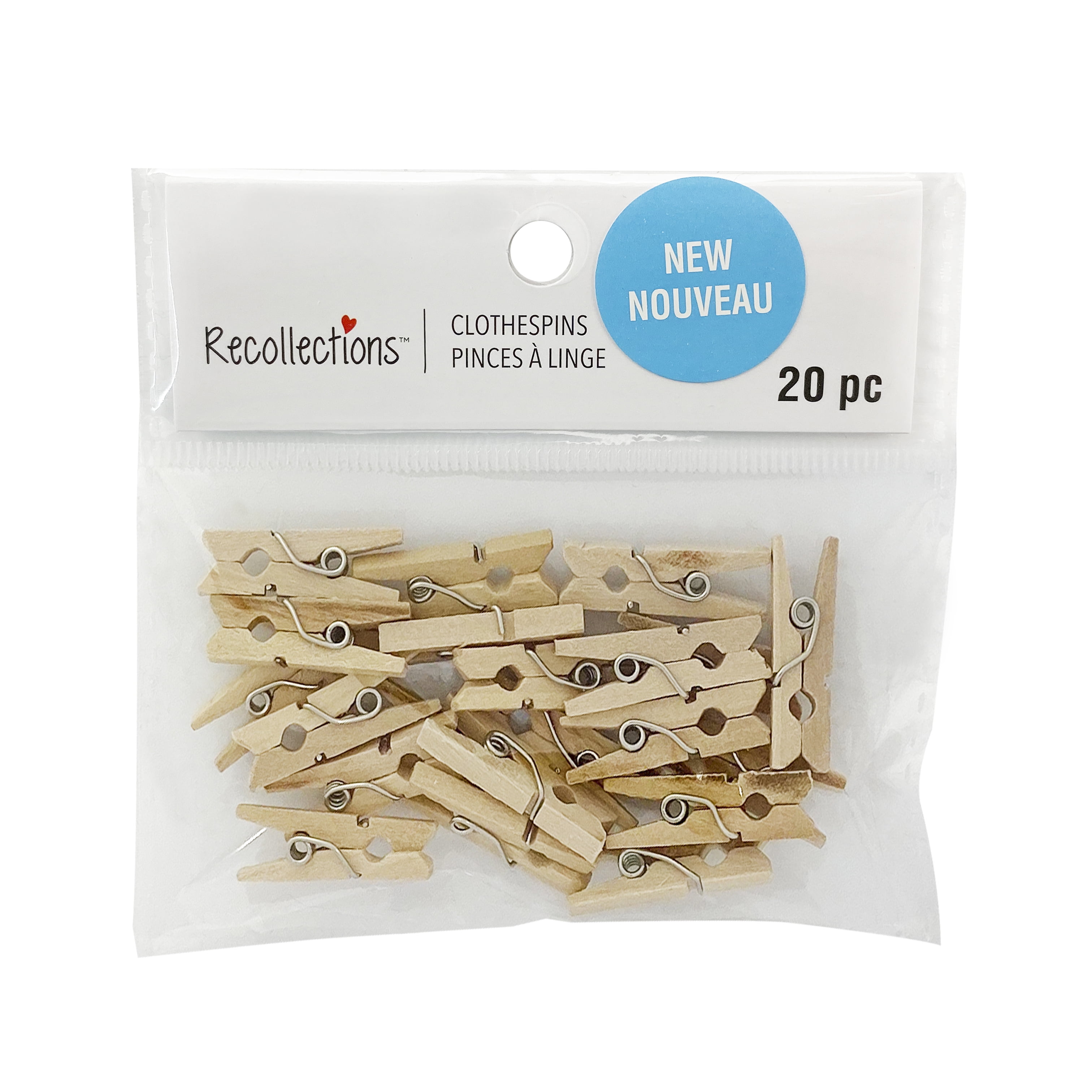 12 Packs: 20 ct. (240 total) Mini Natural Clothespins by Recollections™ - Walmart.com