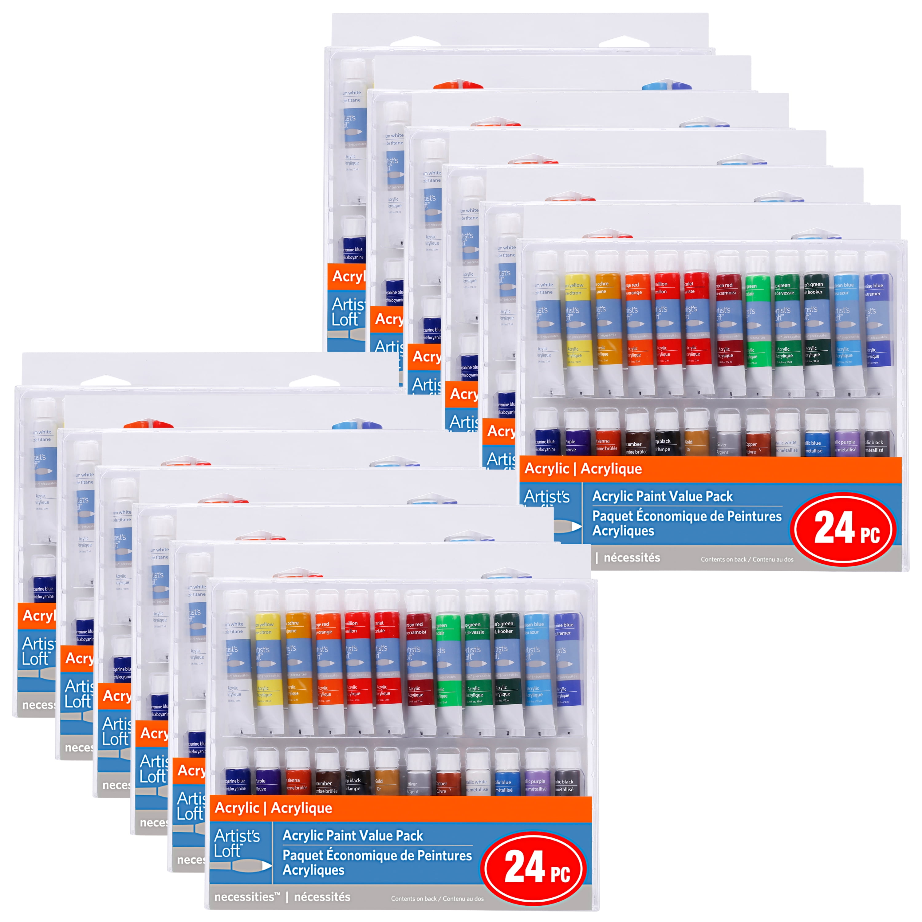 12 Packs: 24 ct. (288 total) Acrylic Paint Value Pack by Artist's Loft ...
