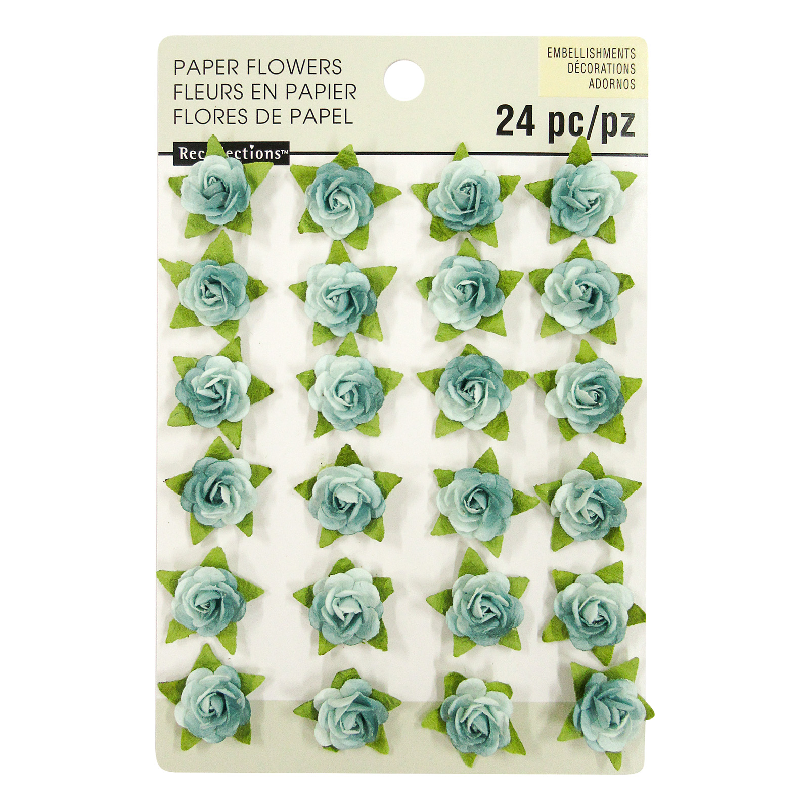 12 Packs: 24 ct. (288 total) Blue Rose Paper Flower Embellishments by Recollections™ - Walmart.com
