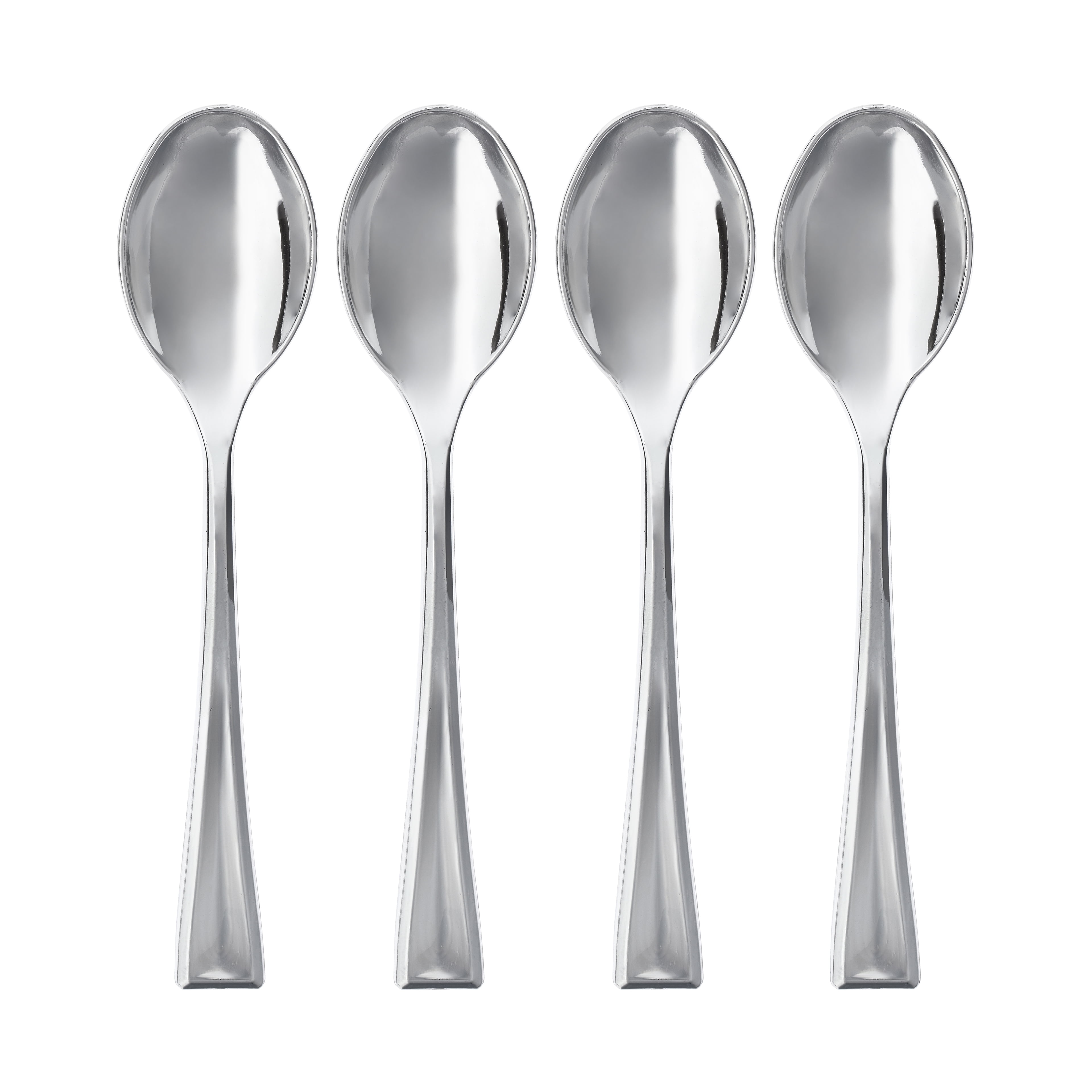 12 Packs: 24 ct. (288 total) Silver Plastic Mini Spoons by Celebrate It ...