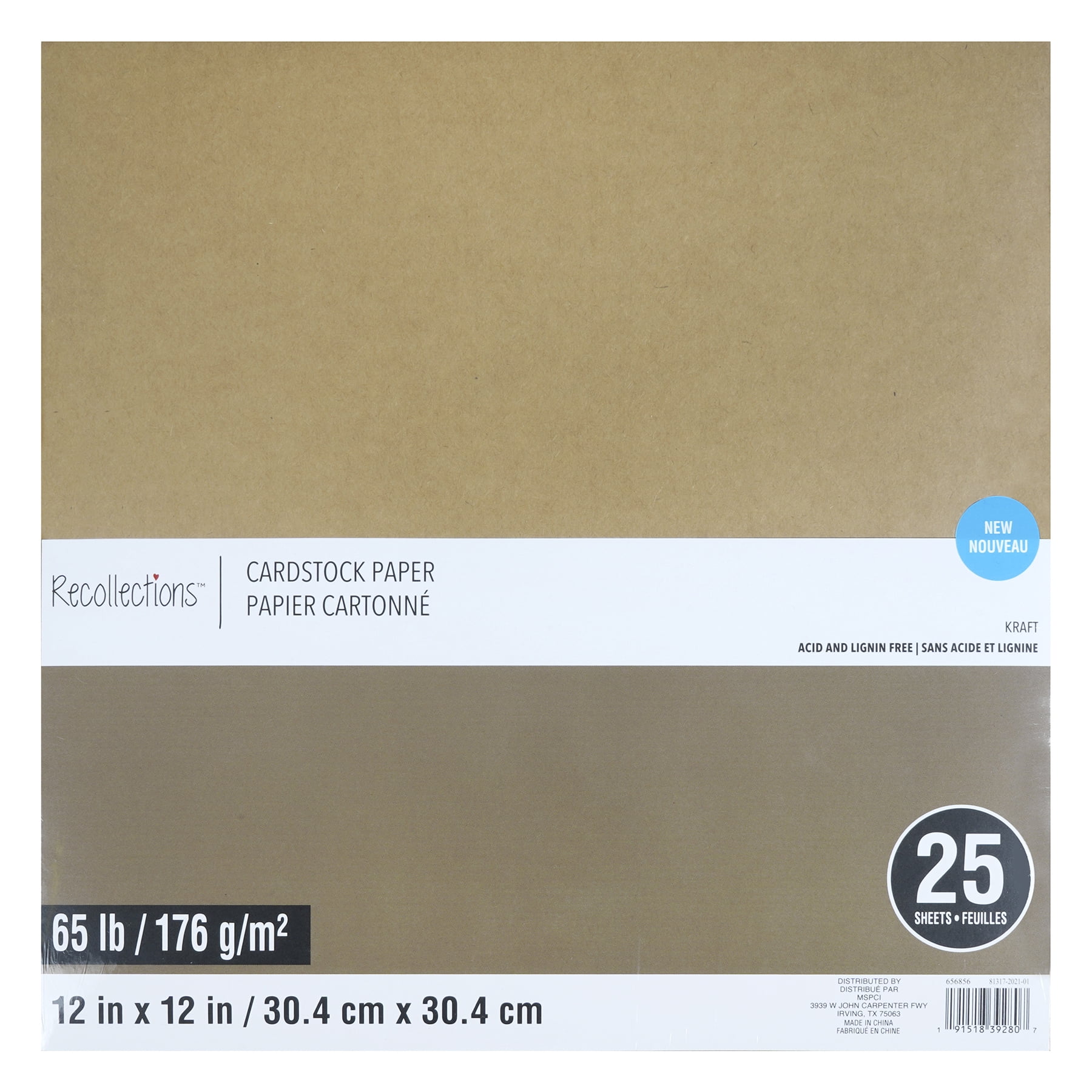 12 Packs: 25 ct. (300 total) Kraft 12" x 12" Cardstock Paper by ...