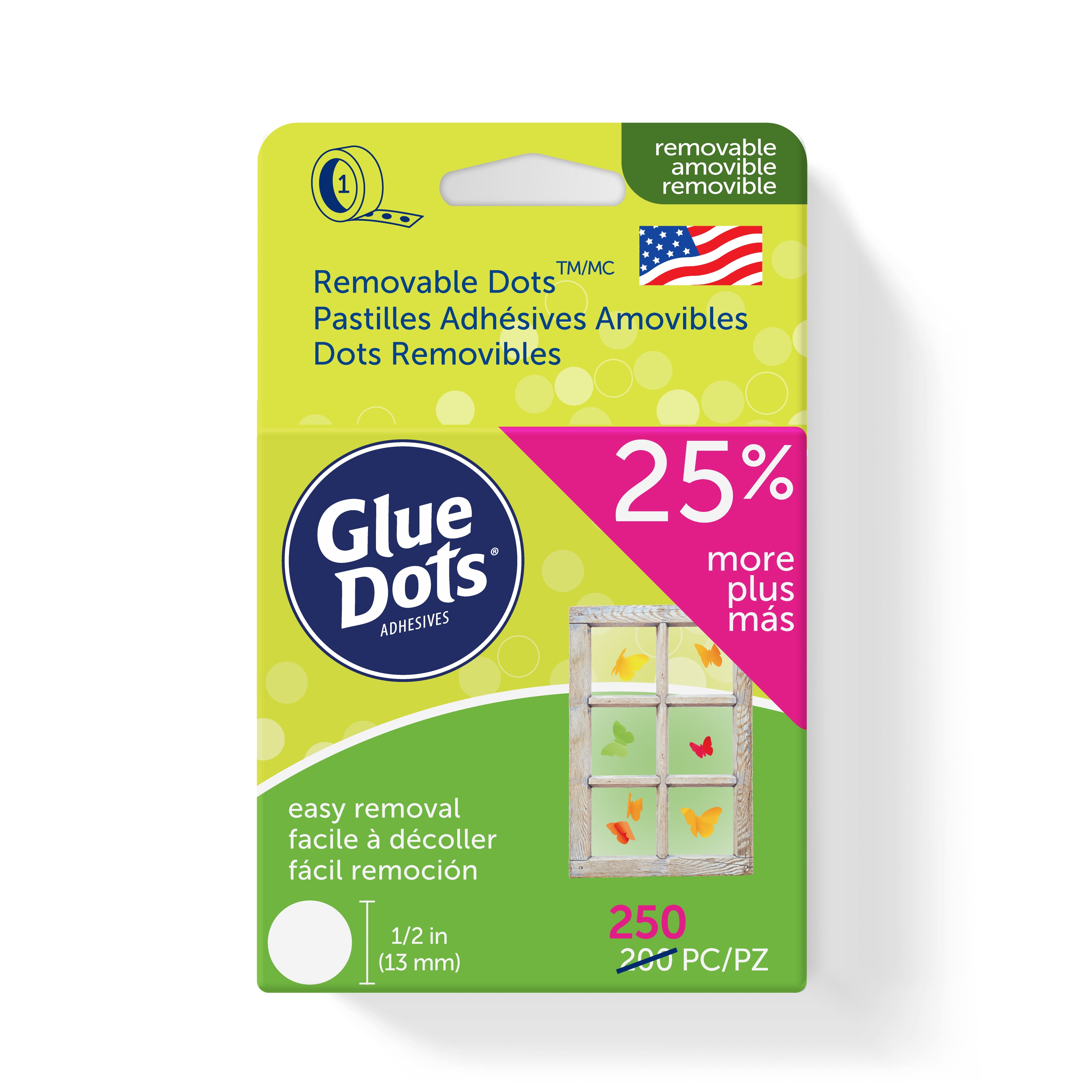 12 Packs: 250 ct. (3,000 total) Glue Dots® Removable Dots™ Roll ...