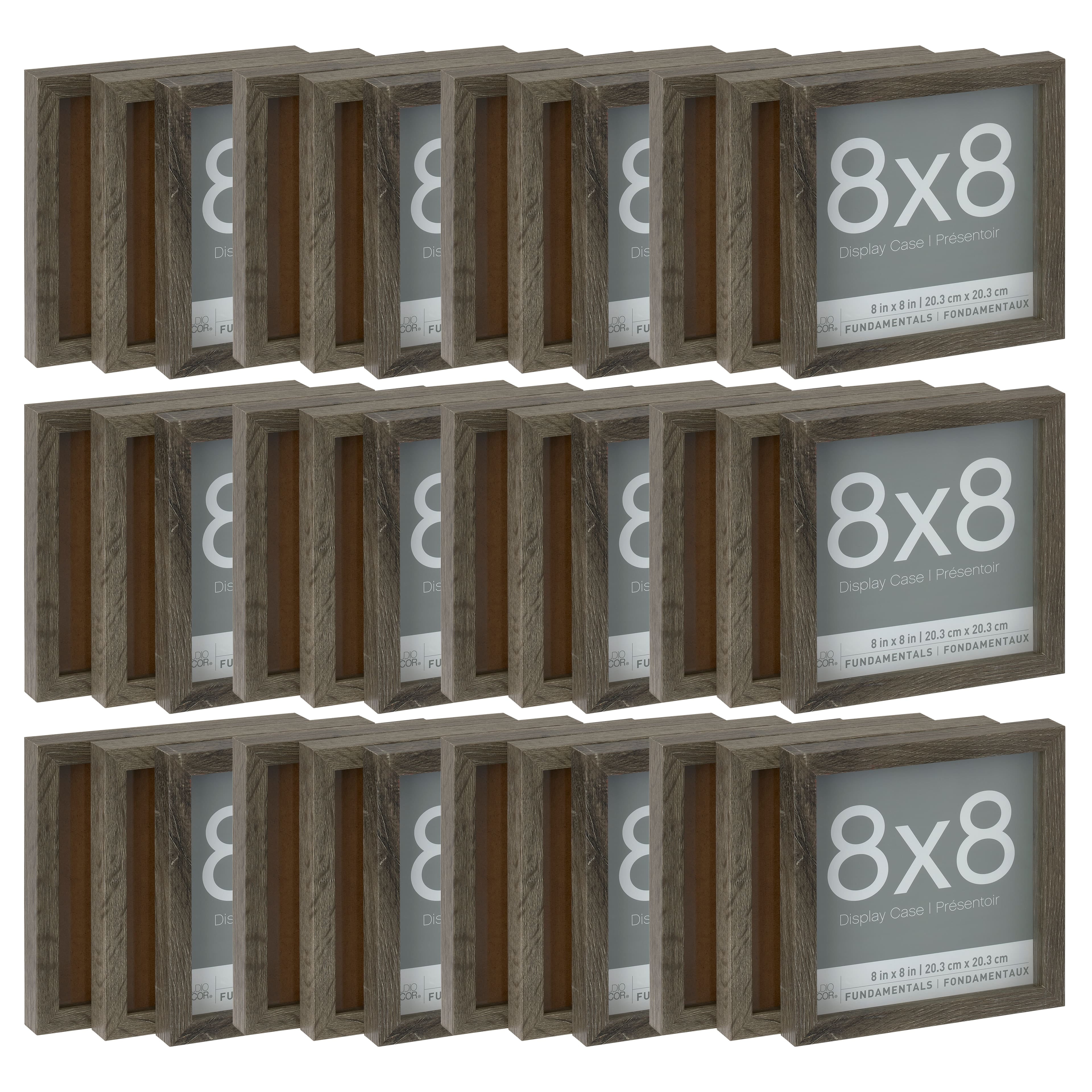 12 Packs: 3 ct. (36 total) Gray 8" x 8" Shadow Boxes - Fundamentals by ...